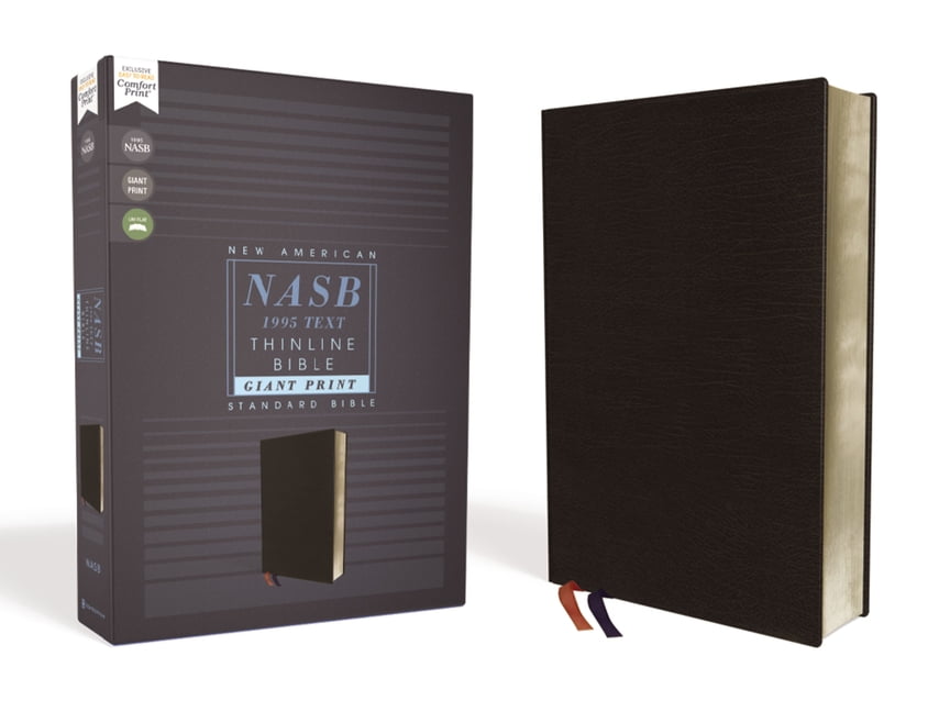 Nasb, Thinline Bible, Giant Print, Bonded Leather, Black, Red Letter ...
