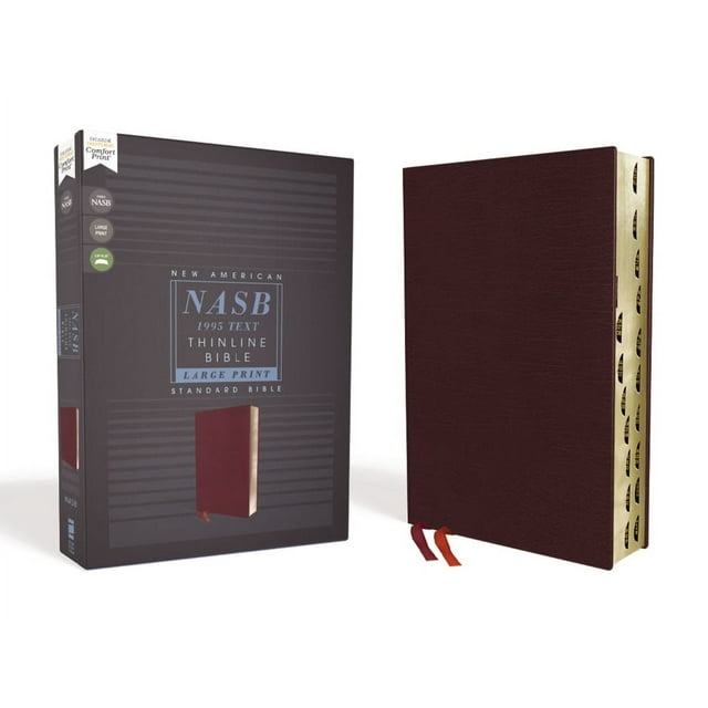 Nasb, Thinline Bible, Large Print, Bonded Leather, Burgundy, Red Letter ...