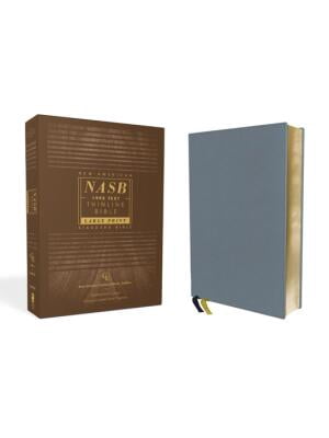 Nasb, Thinline Bible, Large Print, Genuine Leather, Buffalo, Blue, Red ...