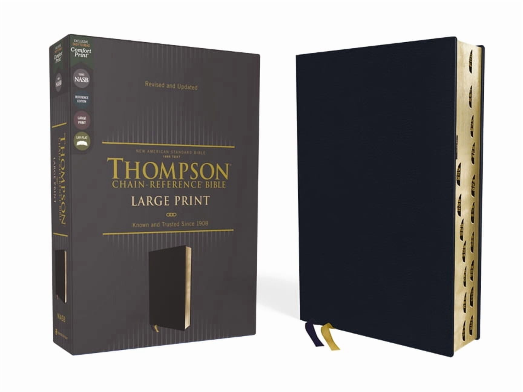 Nasb, Thompson Chain-Reference Bible, Large Print, Leathersoft, Navy ...