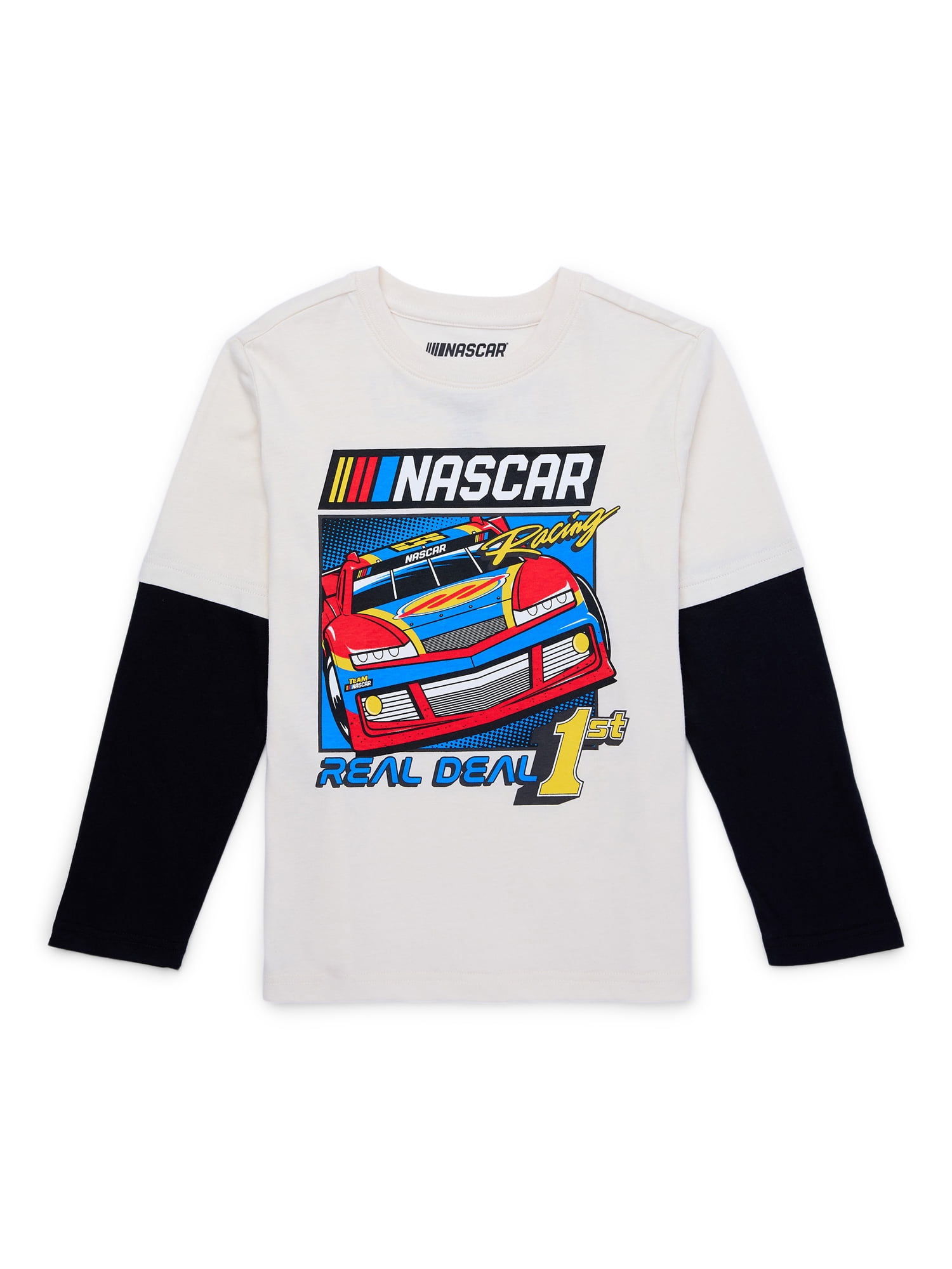 Nascar Boys Long Sleeve Graphic Tee Shirt, Sizes 4-18 - Walmart.com