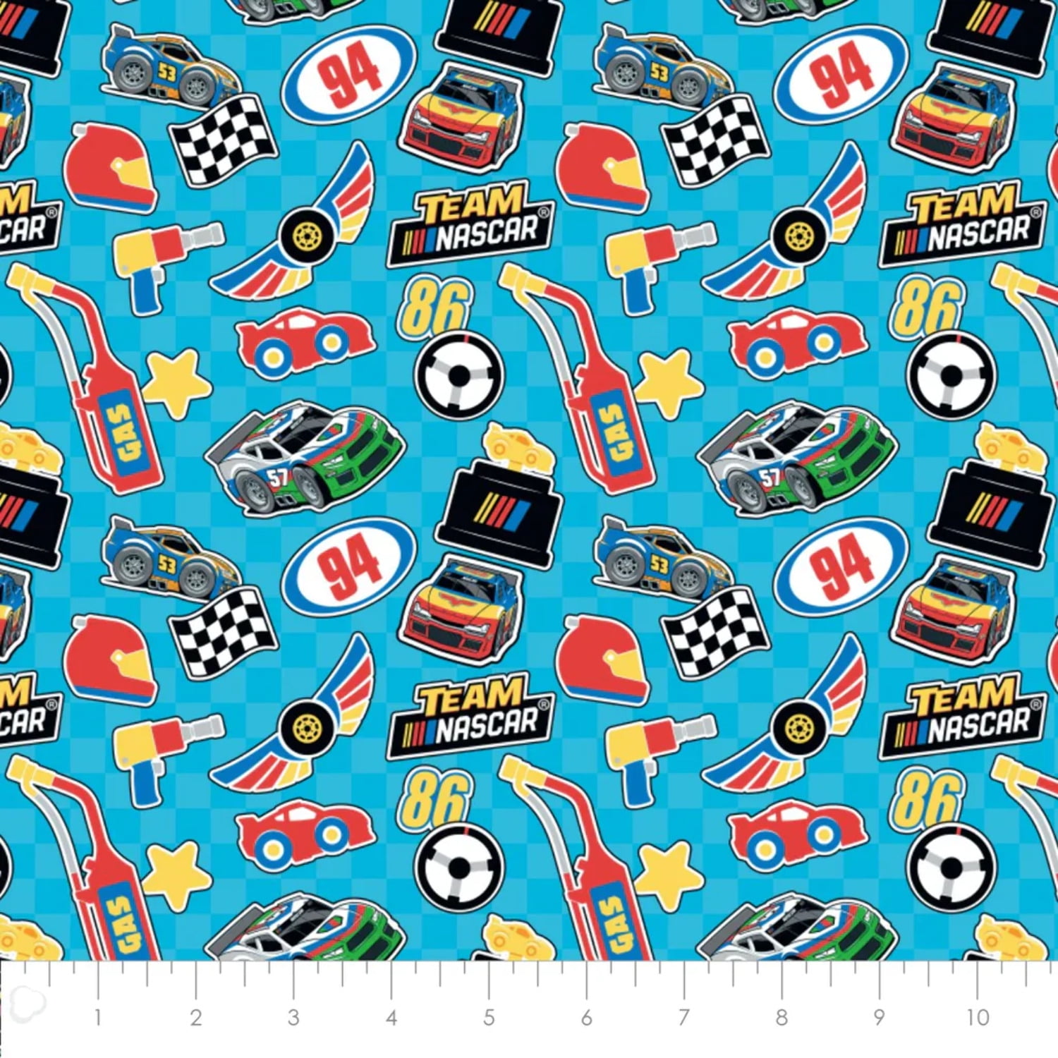 Flannel Nascar Icons on Blue Checkered Background Emblems Car Racing ...
