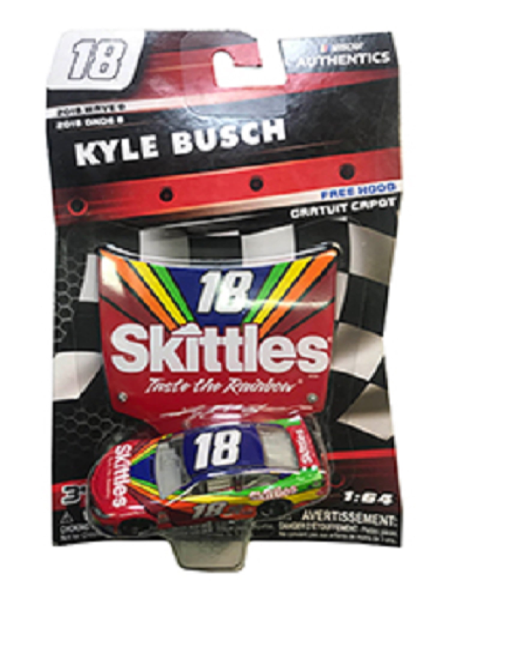 Nascar Kyle Busch Skittles Racecar Toy - Nascar Merchandise - Walmart.com