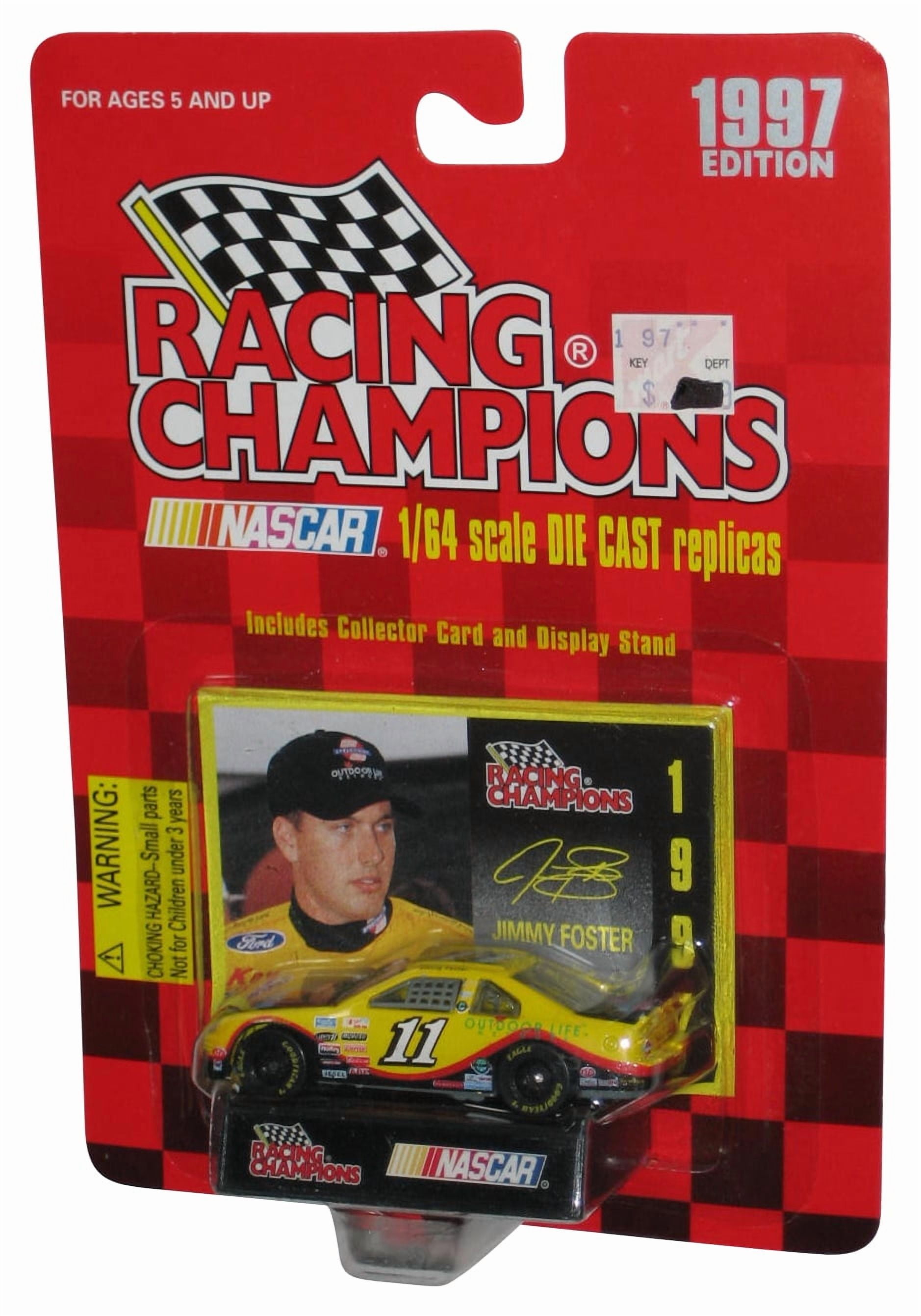 Nascar Racing Champions (1997) Yellow Jimmy Foster Ford Thunderbird Toy ...