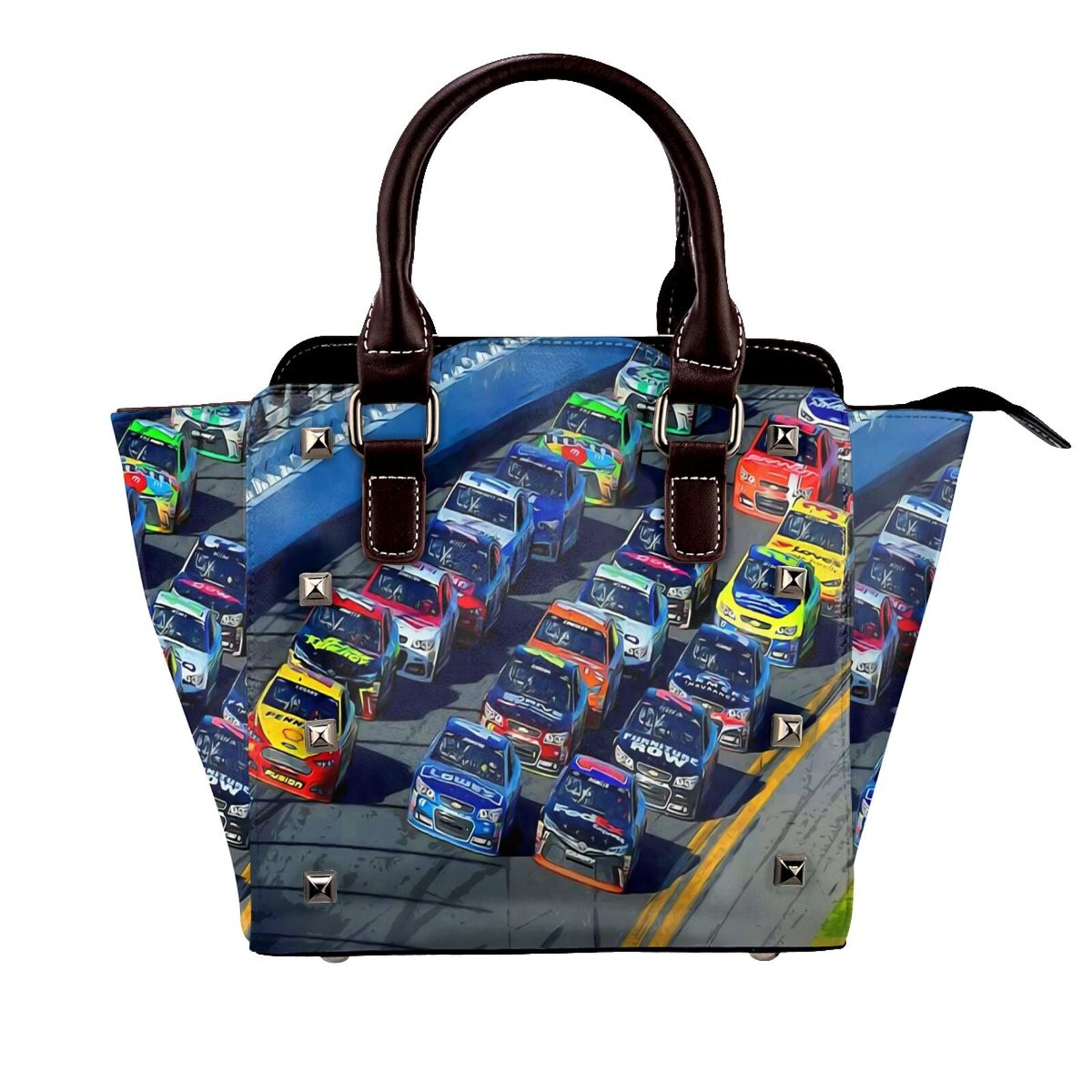 Nascar Sprint Daytona 500 Start Handbag Leather Rivet Shoulder Bag ...
