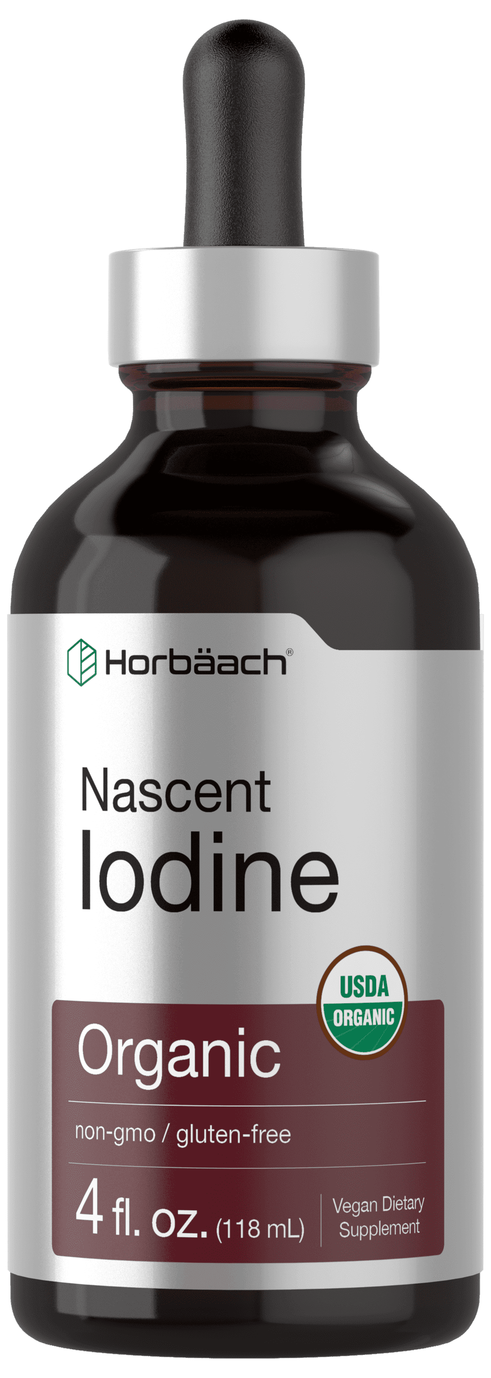 Nascent Iodine | 325mcg | 4 fl oz | Organic Liquid Supplement | Vegan ...