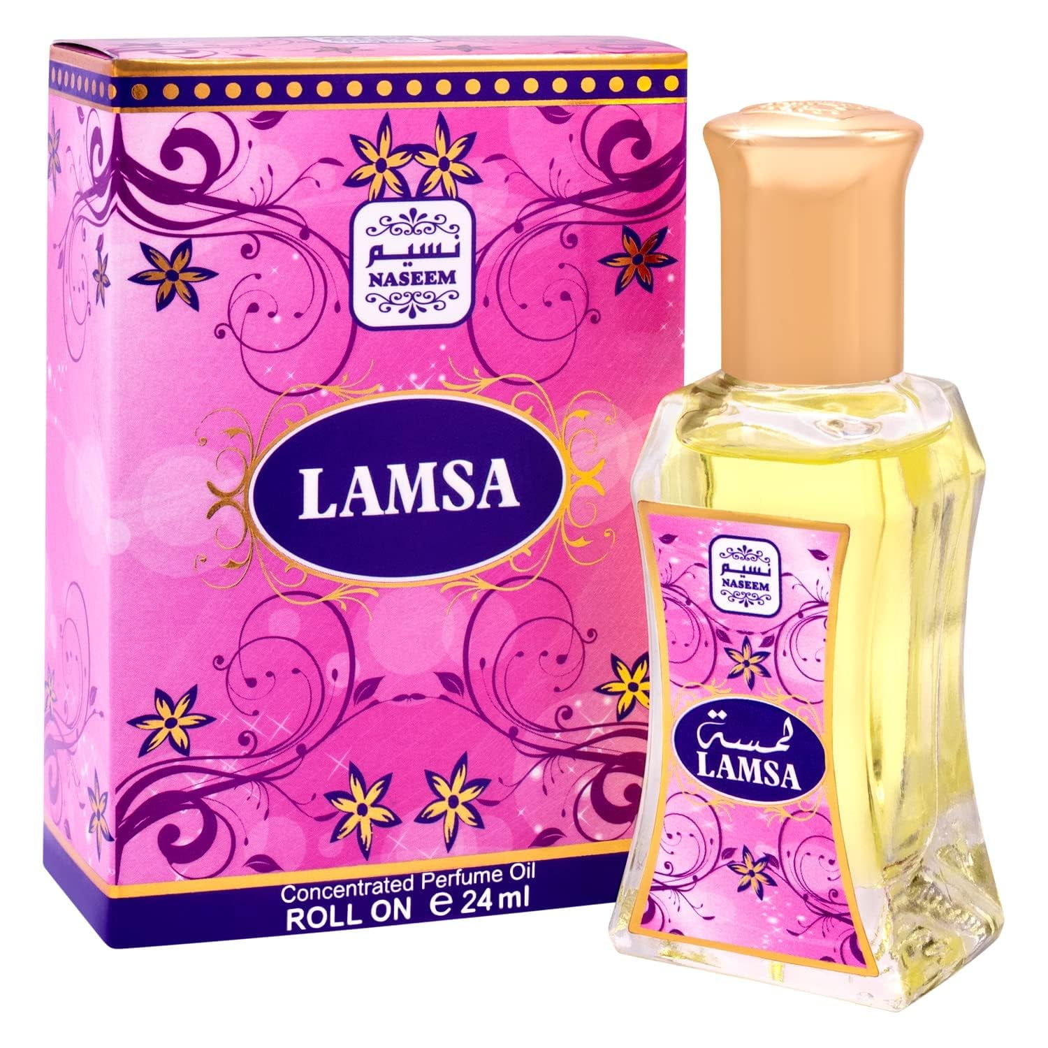Naseem Lamsa Concentrated Perfume Oil Roll On For Women 24ml, 0.81 Fl.oz. | Alcohol Free & Long ...