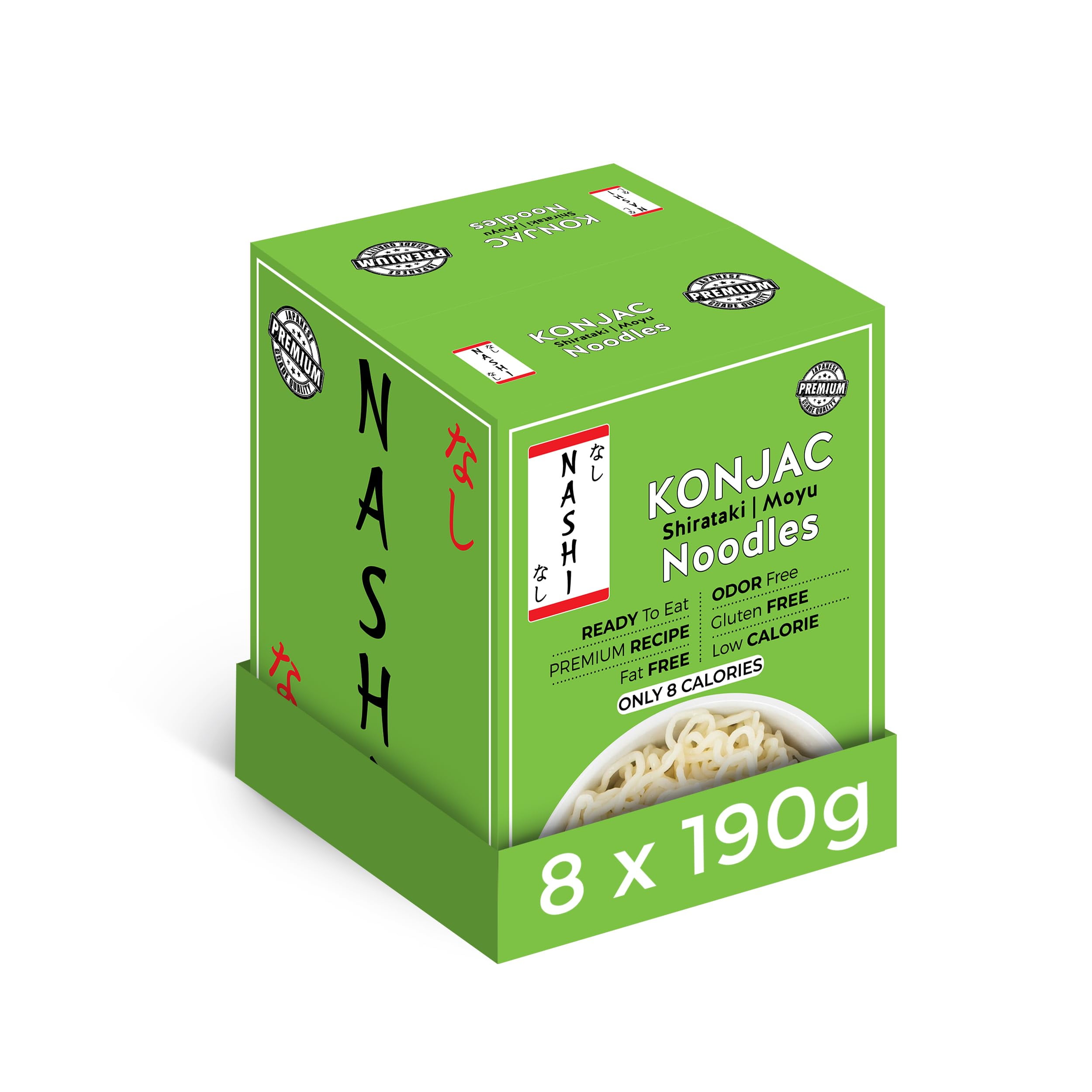 Nashi Shirataki Konjac Premium Noodles - AIS1 Low Fat, Glucomannan ...