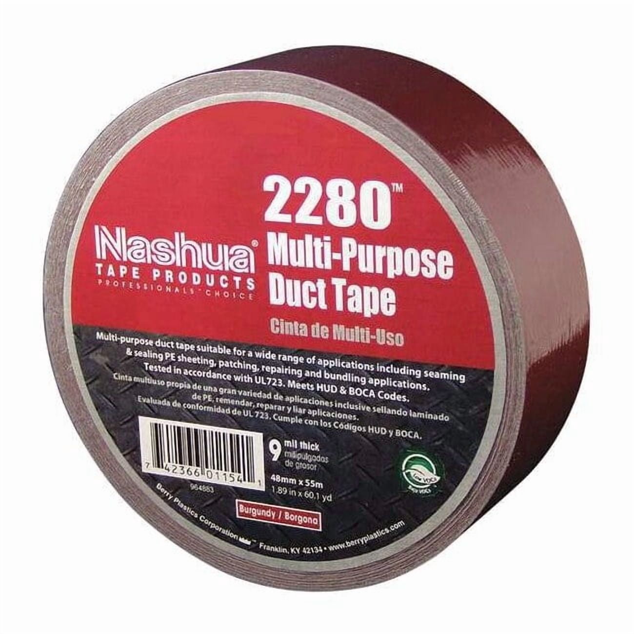 Nashua Tape, Duct Tape, Heavy Duty, 60 yd, Burgundy - Walmart.com