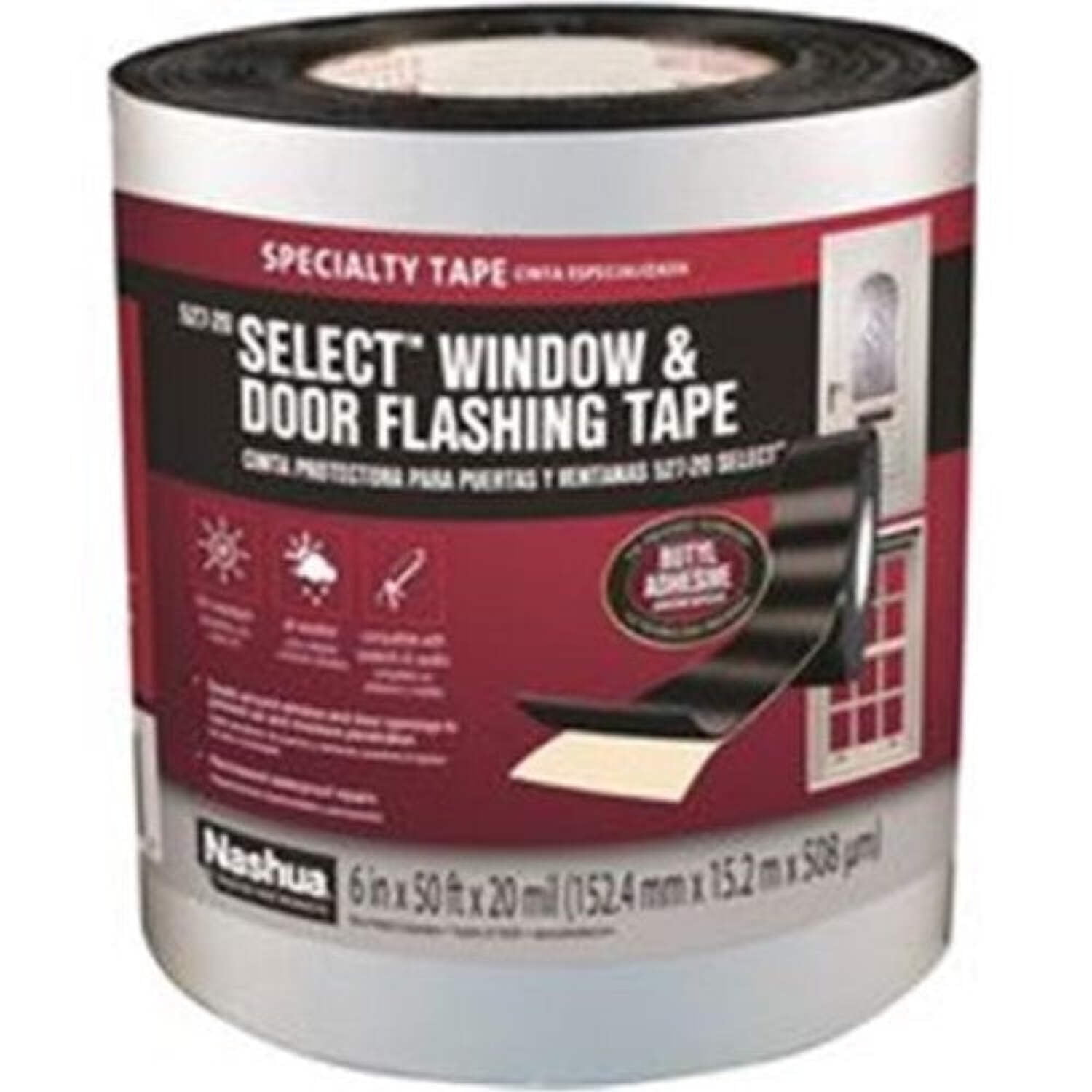 Nashua Tape 6 in. x 50 ft. Window and Door Flashing Tape - Walmart.com
