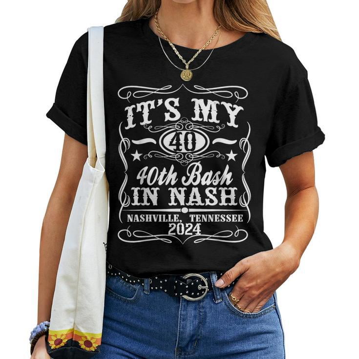 Nashville 40th Birthday T-Shirt, Whiskey Themed Party Graphic Tee, Fun ...