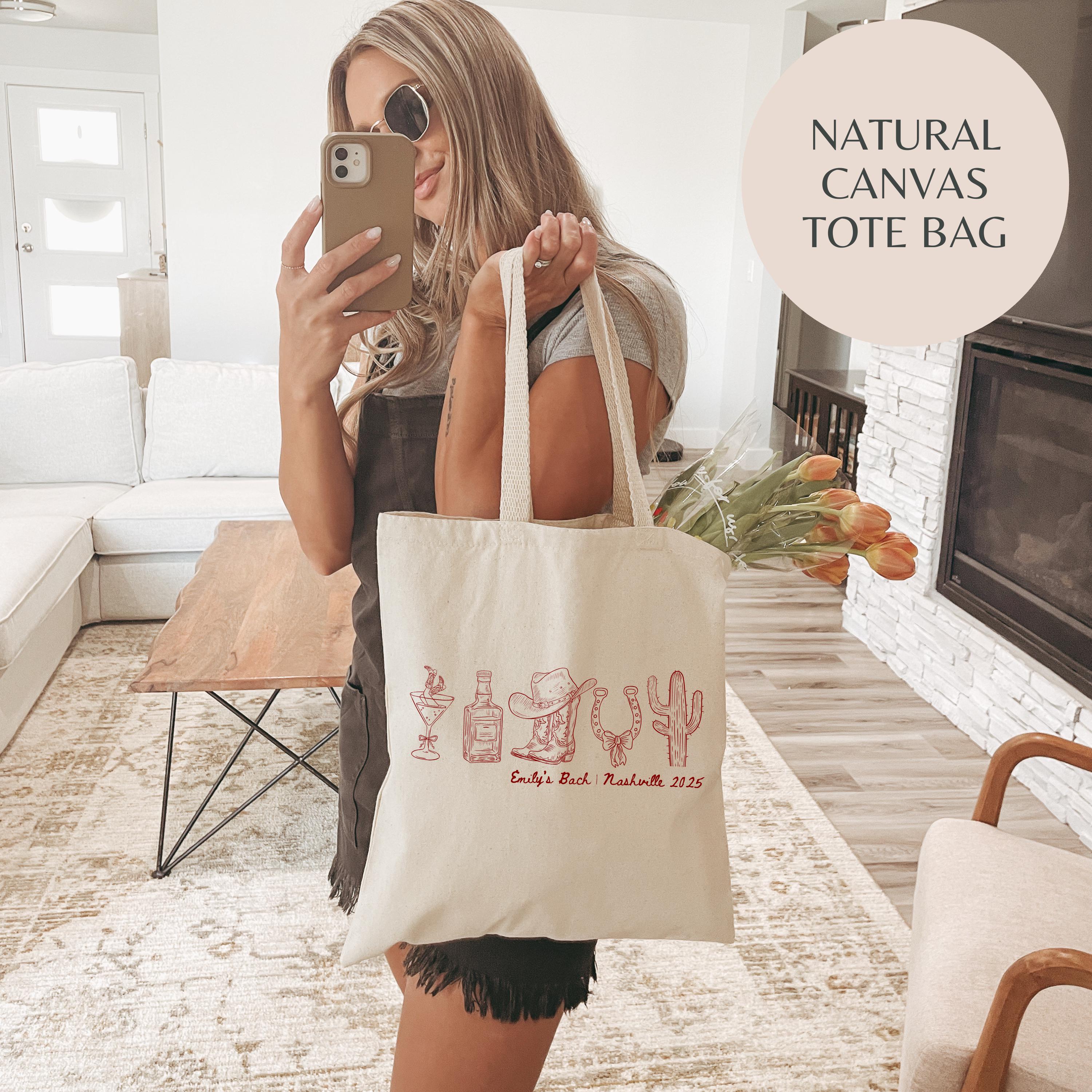 Nashville Bachelorette Tote | Cowgirl Bridesmaid Bags | Scottsdale ...