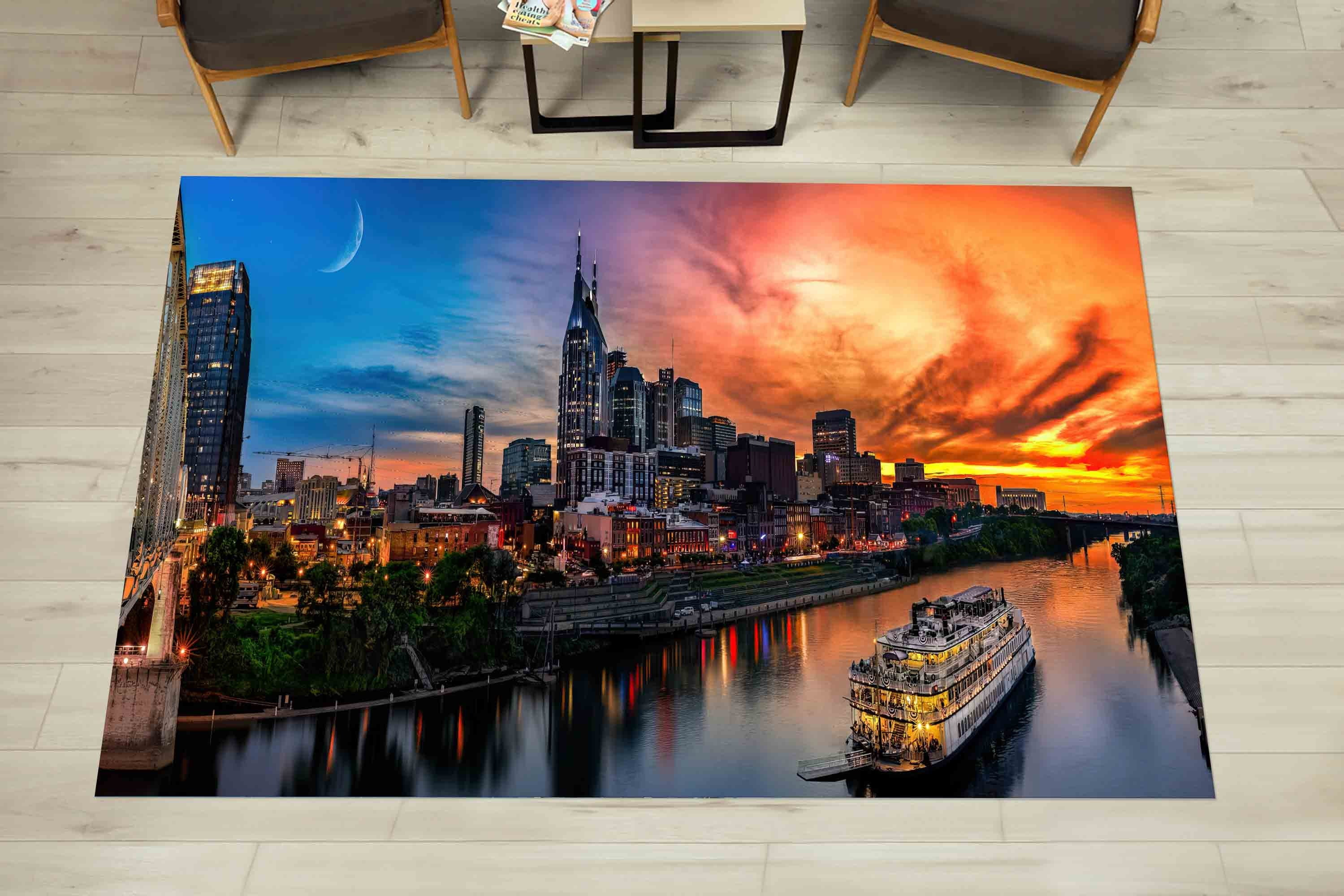 Nashville Landscape Rugs, Moon Rug, Cityscape Rug, Landscape Rugs ...