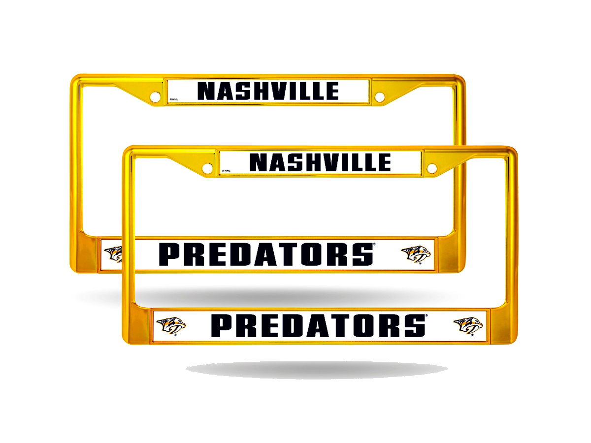 Nashville Hockey Predator's Gold Yellow Painted Chrome Metal (2 ...