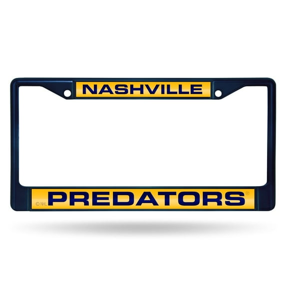 Nashville-Predator's Navy Painted Metal Laser Cut License Plate Frame ...