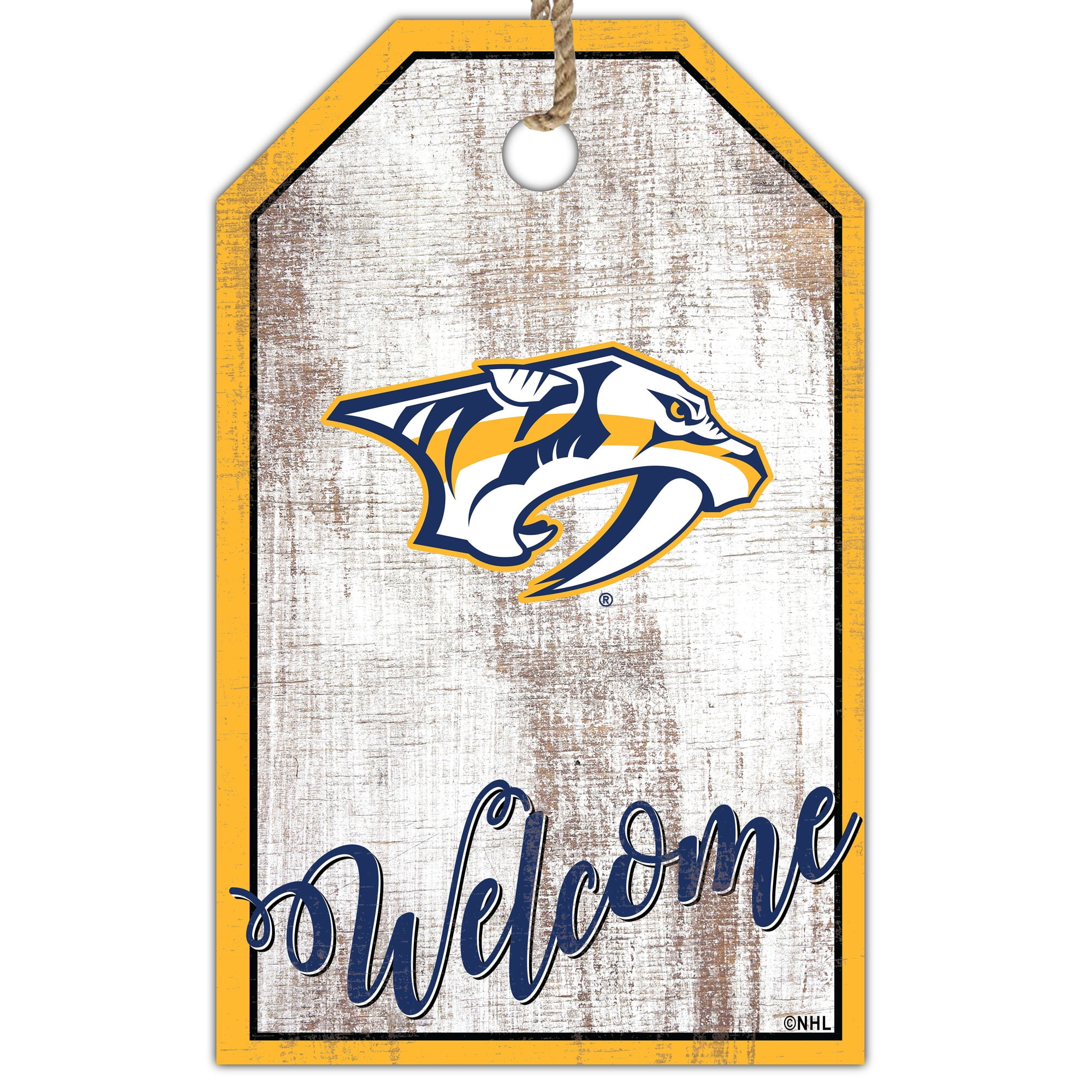Nashville Predators 11'' x 19'' Welcome Team Tag Sign - Walmart.com