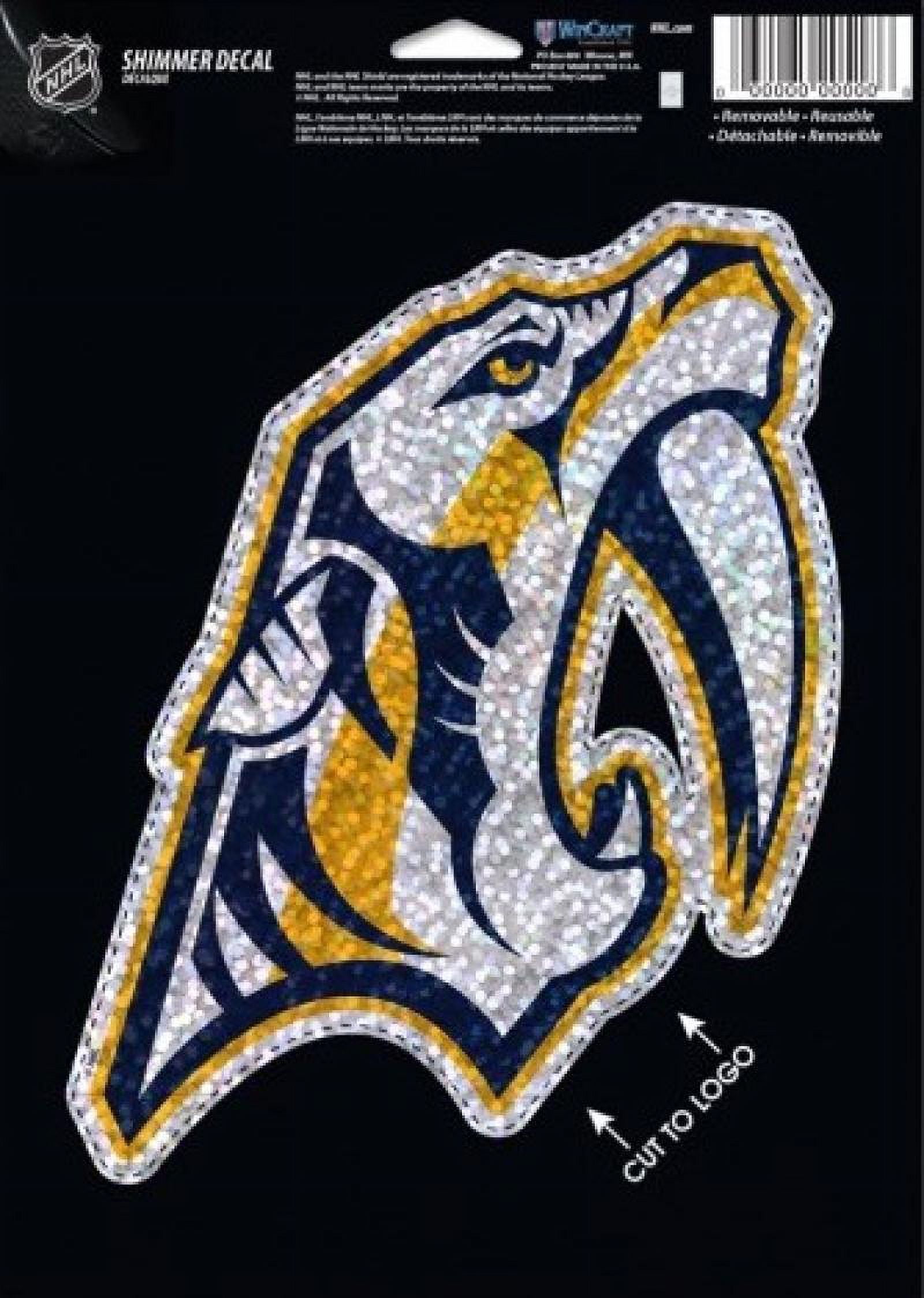 Nashville Predators Holographic Shimmer 5"x7" Perfect Cut Sticker Decal ...
