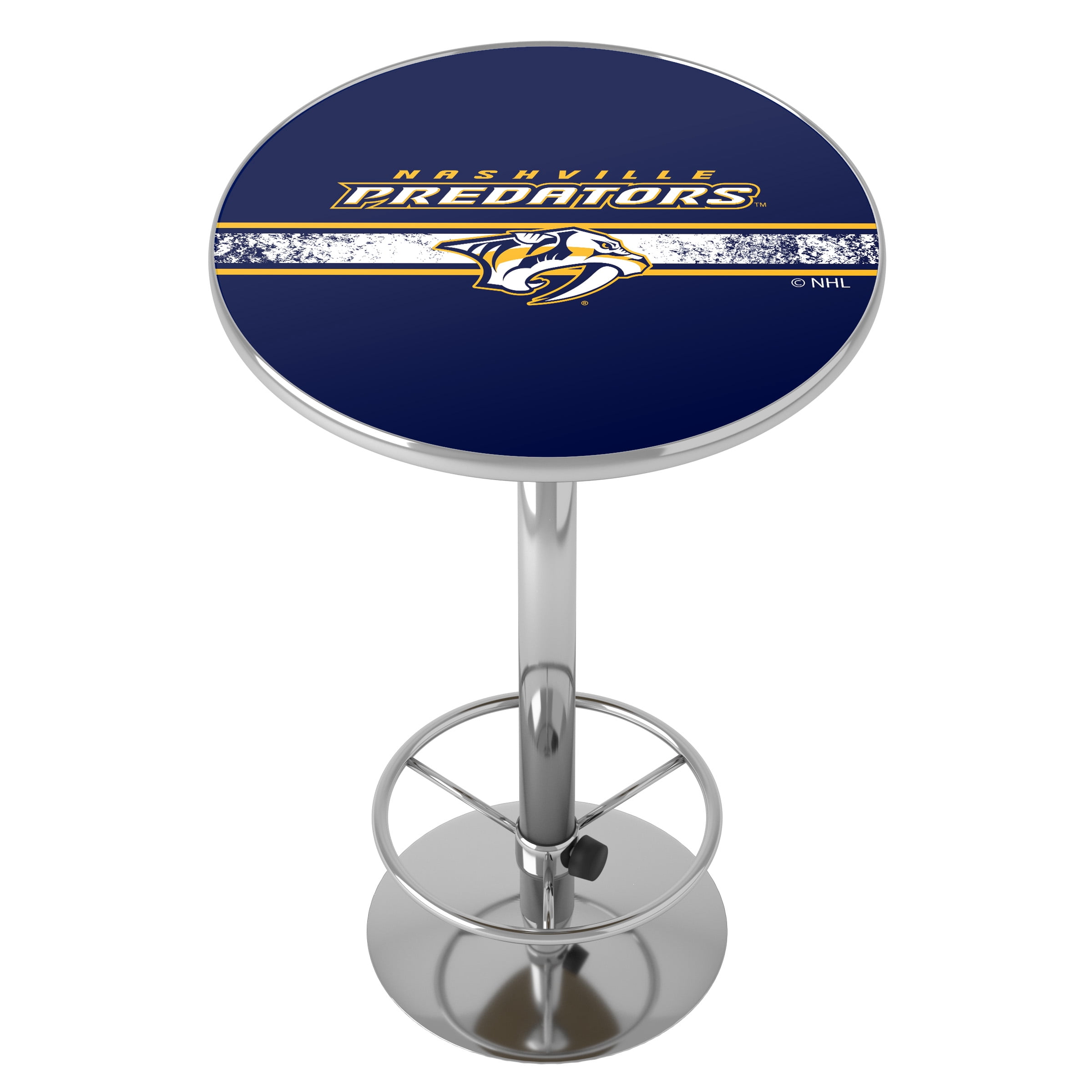 Nashville Predators Logo Bar Table with Adjustable Footrest and Acrylic ...