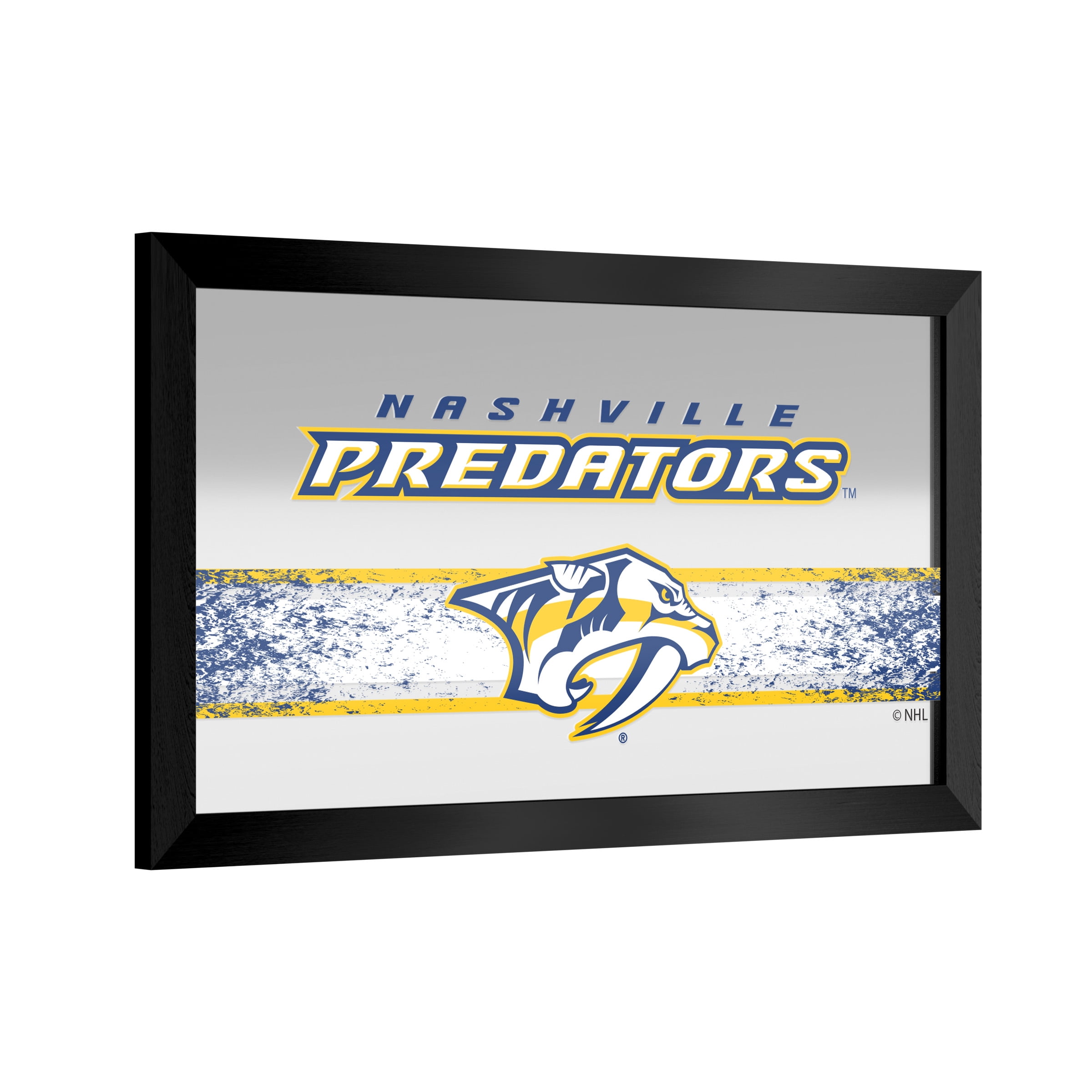 Nashville Predators Logo Ready-To-Hang Black Framed Wall Mirror ...