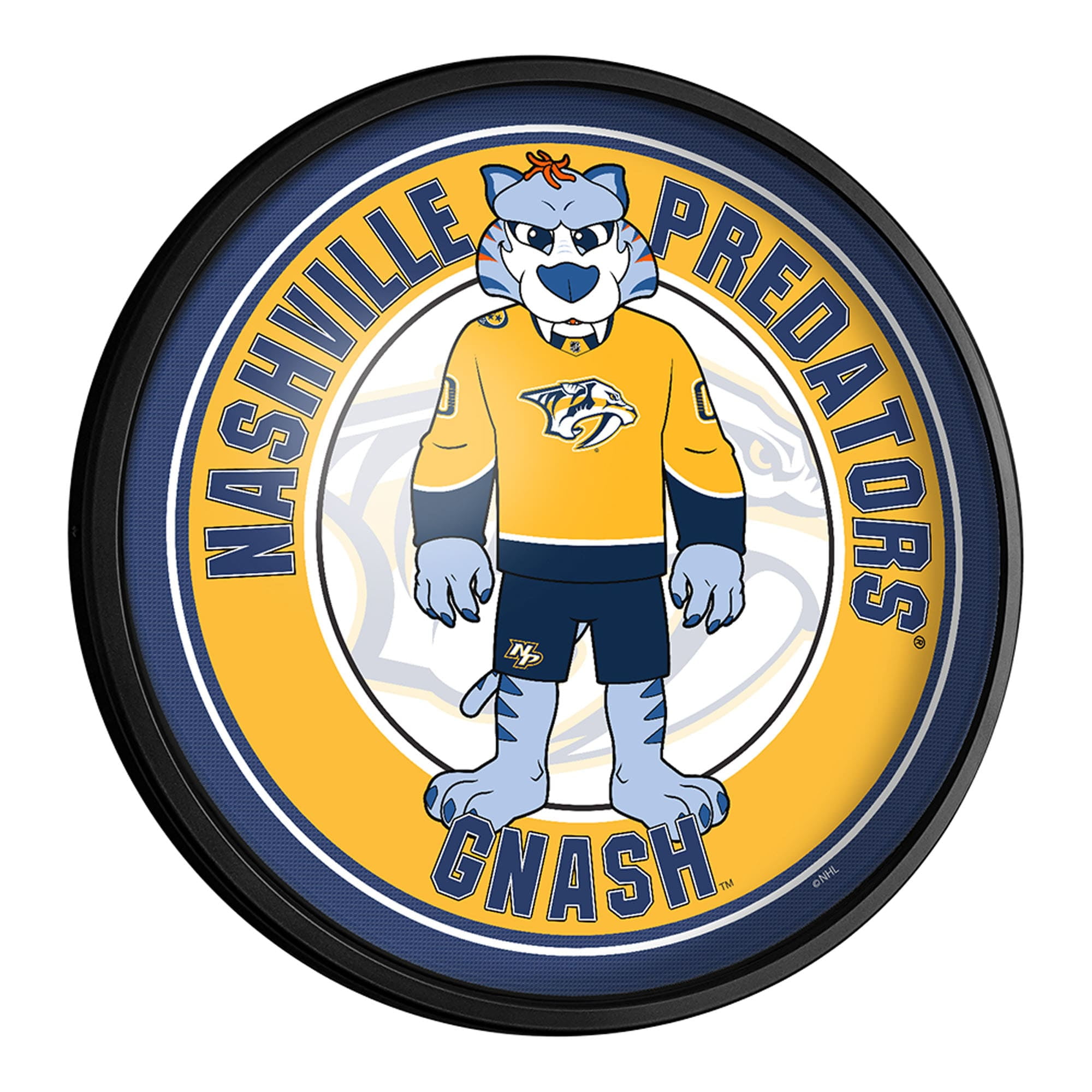 Nashville Predators Mascot 18'' Round Slimline Illuminated Wall Sign ...