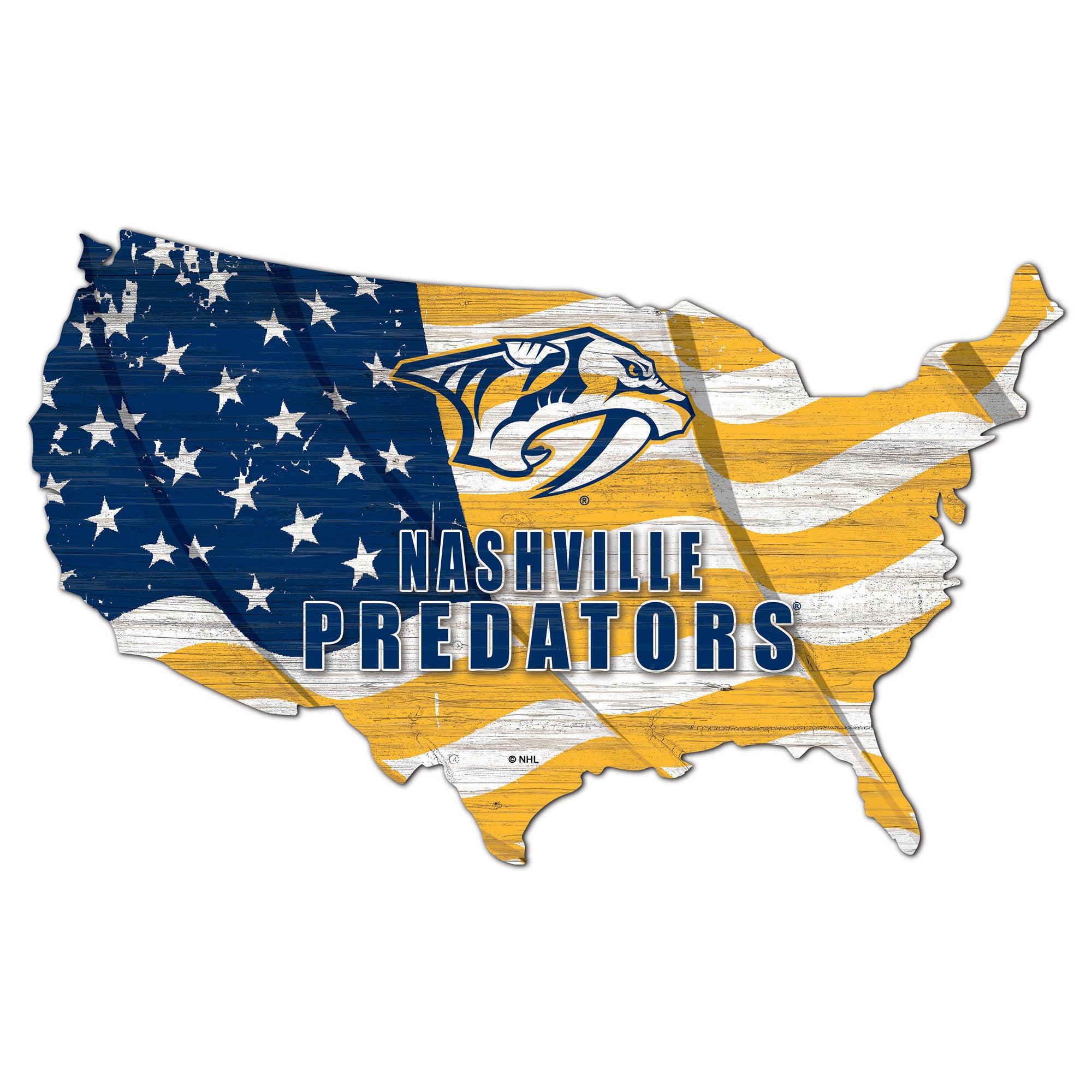 Nashville Predators USA Flag Cutout Sign - Walmart.com
