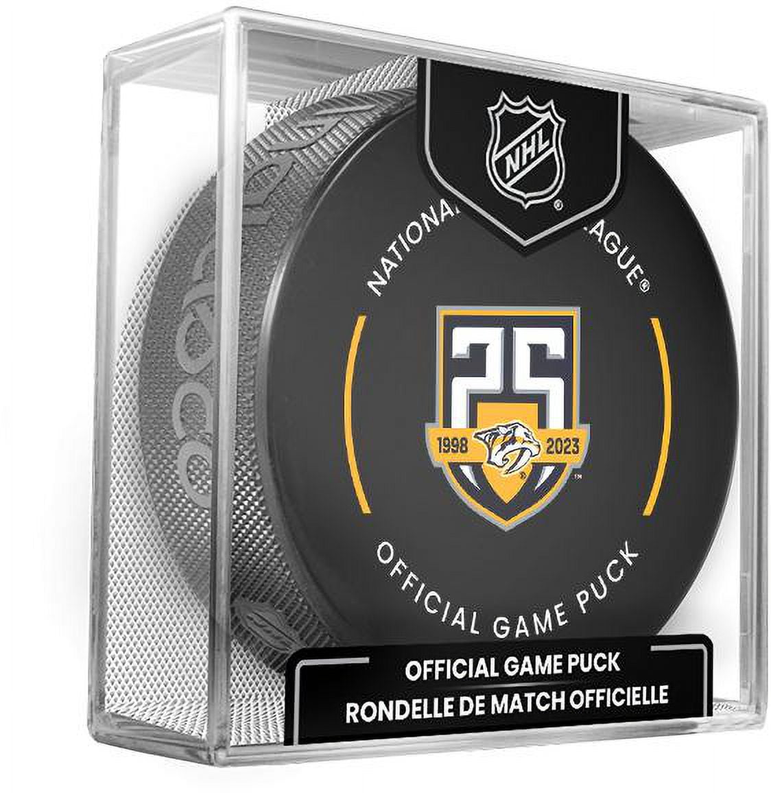 Nashville Predators Unsigned 25th Anniversary Official Game Puck ...