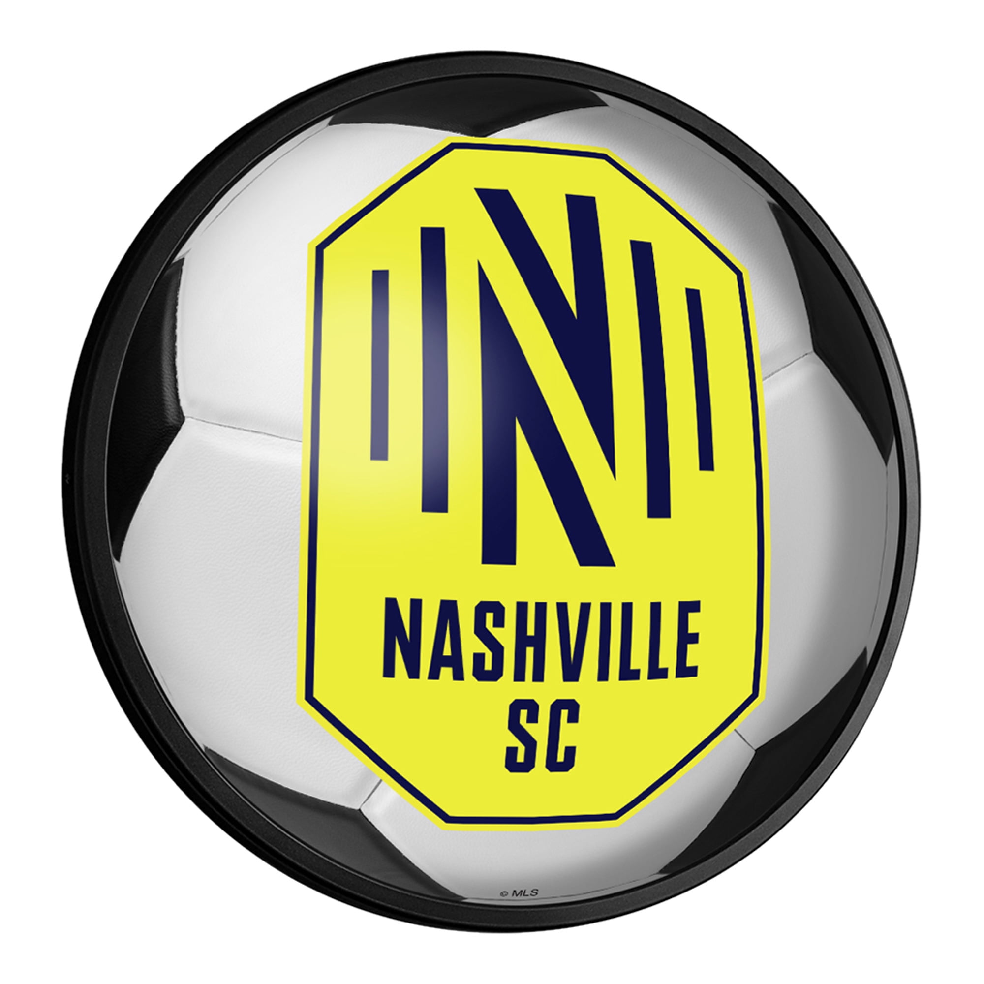Nashville SC 18'' Round Slimline Illuminated Soccer Ball Wall Sign ...