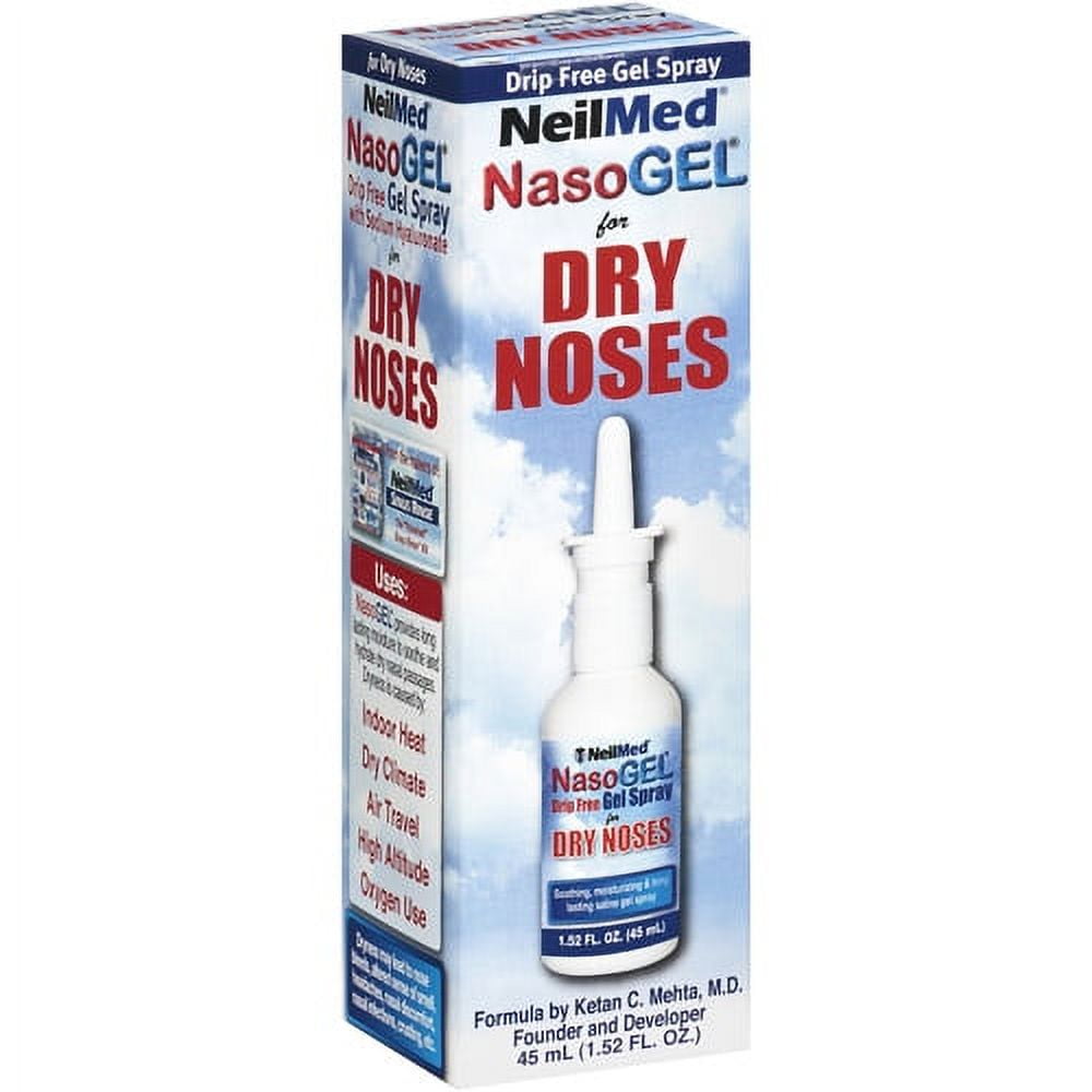 NasoGel Water Soluble Saline Nasal Gel Spray for Dry Noses by NeilMed ...