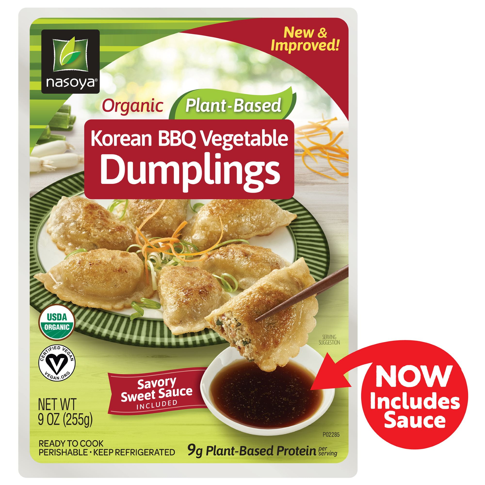 Nasoya Organic Vegan Korean BBQ Vegetable Dumplings with Savory Sweet ...