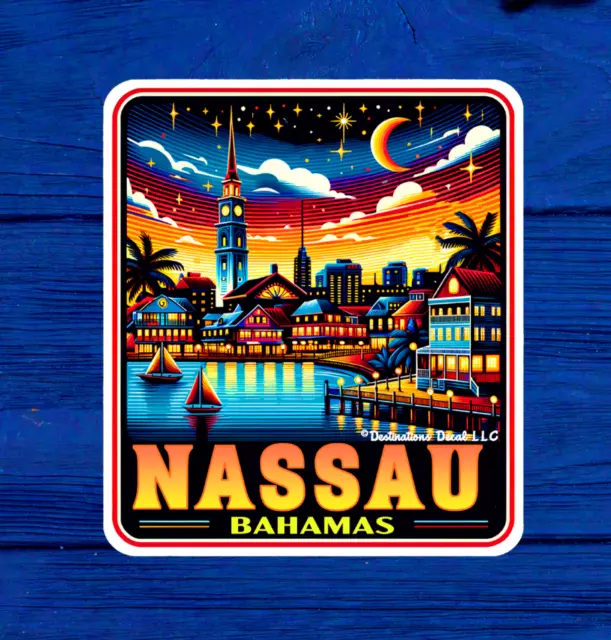 Nassau Bahamas Beach Sticker Decal Sticker Souvenir Travel Vacation ...