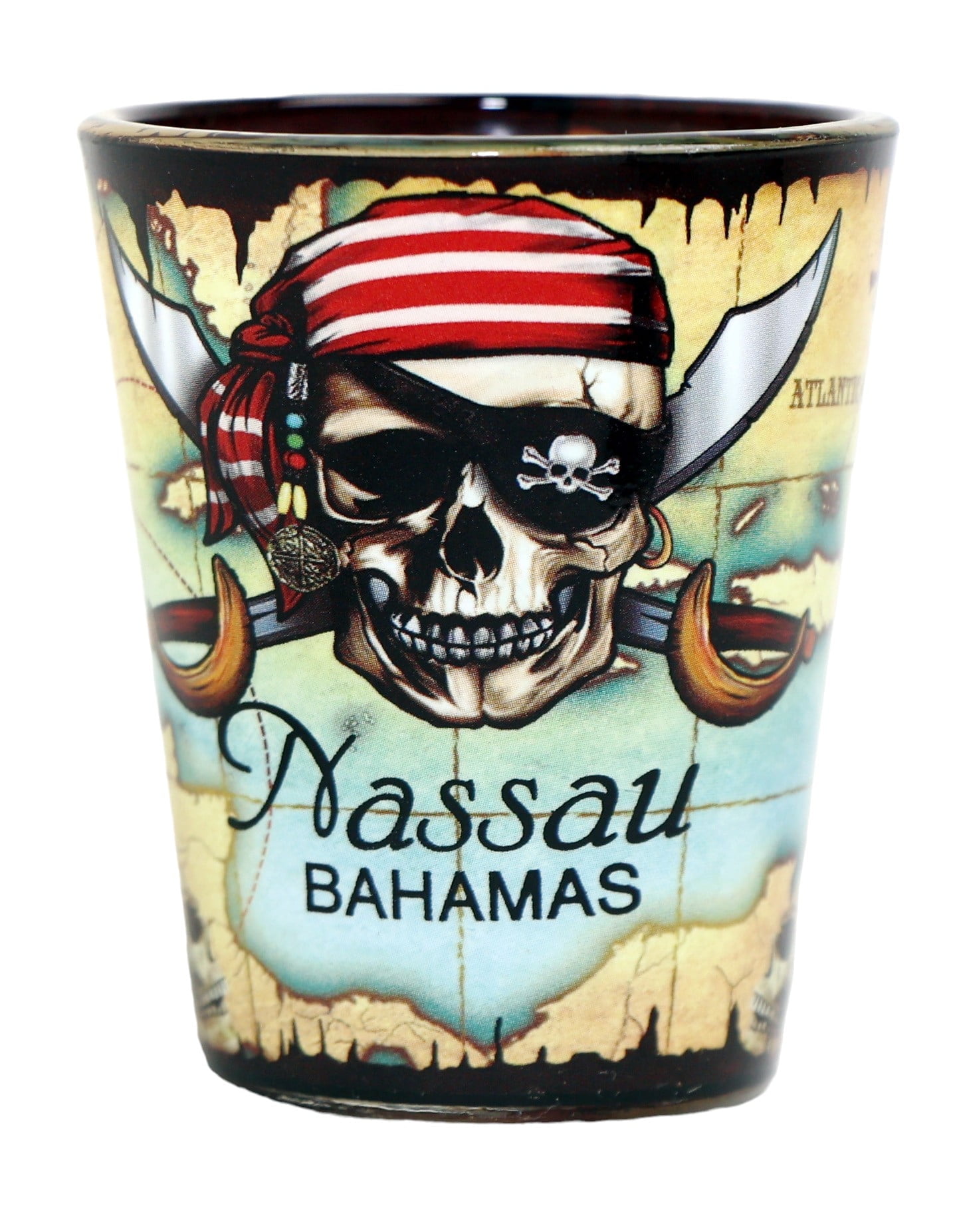 Nassau Bahamas Pirate Skull In and Out Shot Glass - Walmart.com