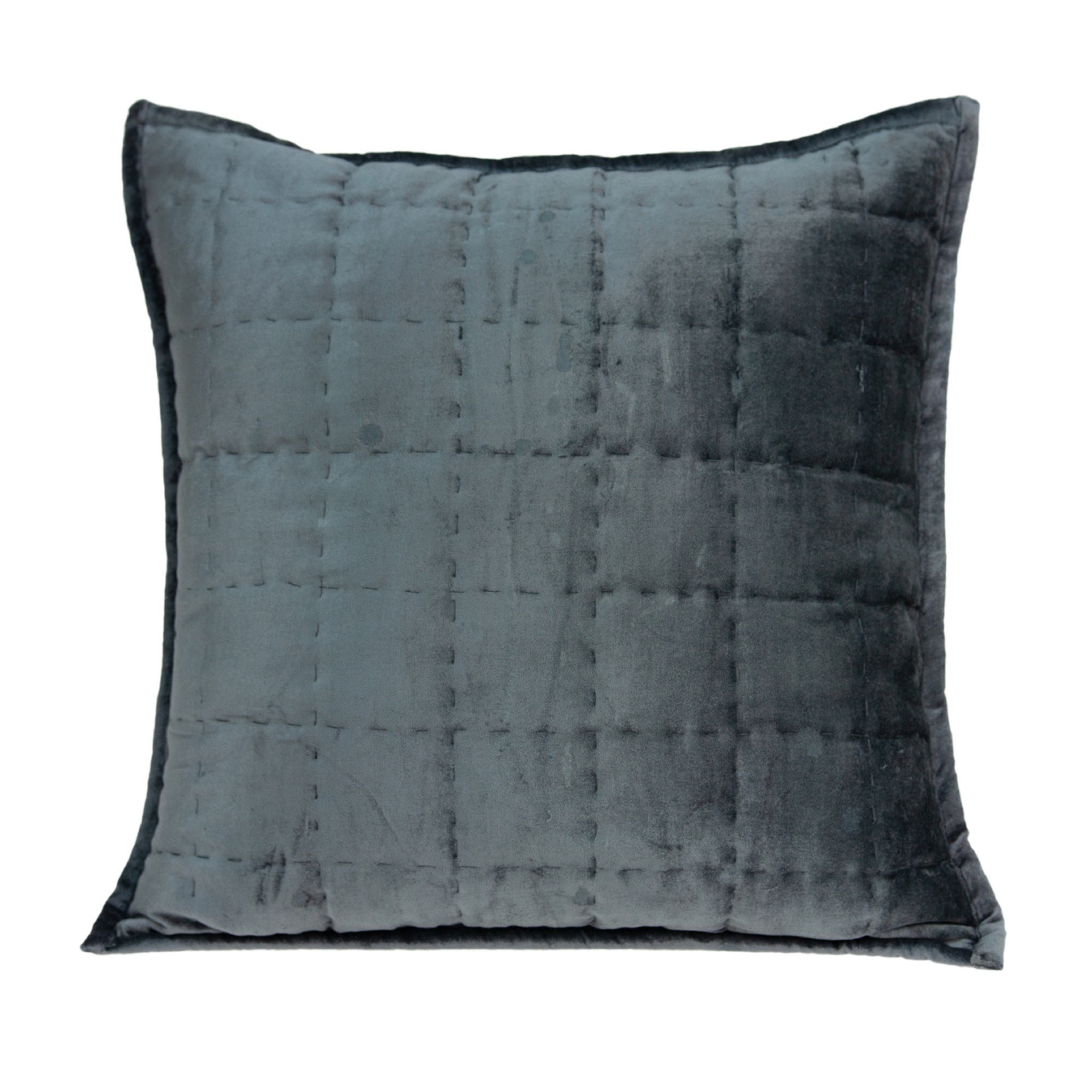 Nassau Collection 20" Charcoal Solid Quilted Throw Pillow - Walmart.com