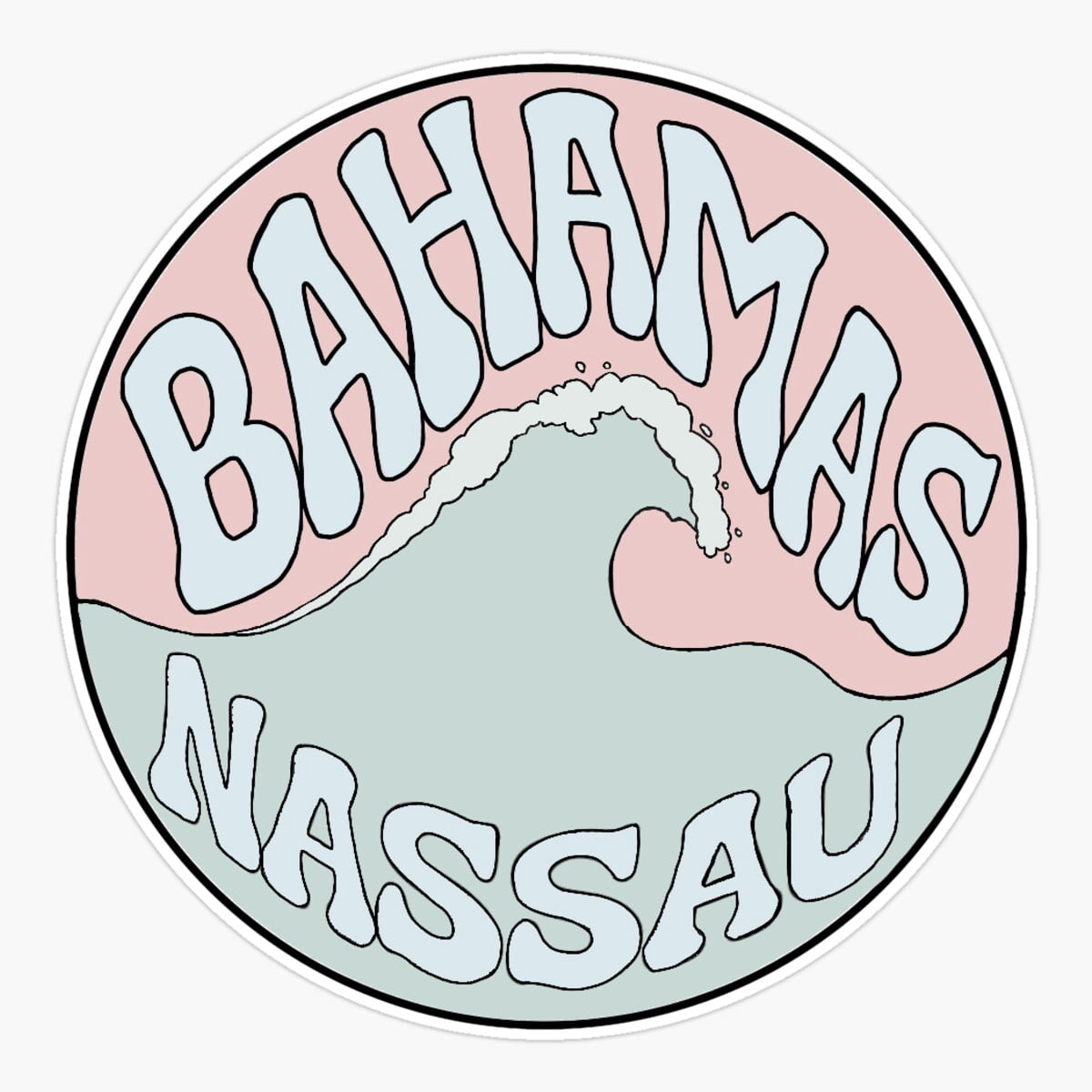Nassau Tropical Island Beach Travel Sticker - Walmart.com