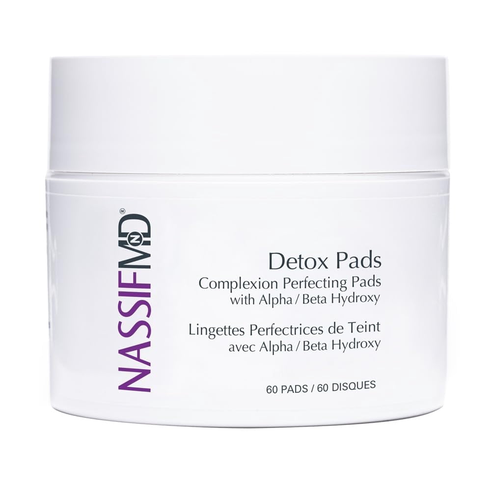 NassifMD Exfoliating Detox Pads, IRF13 AHA Pads Formulated with ...