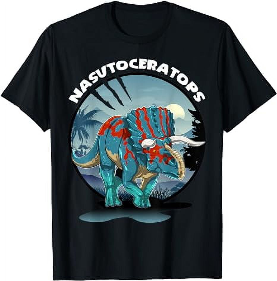 Nasutoceratops Dinosaur Design With Background T-Shirt - Walmart.com