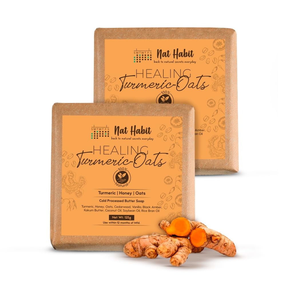 Nat Habit Butter Bath MMF7 Soap, All-Natural Handmade Cold Turmeric Oats made with Turmeric ...