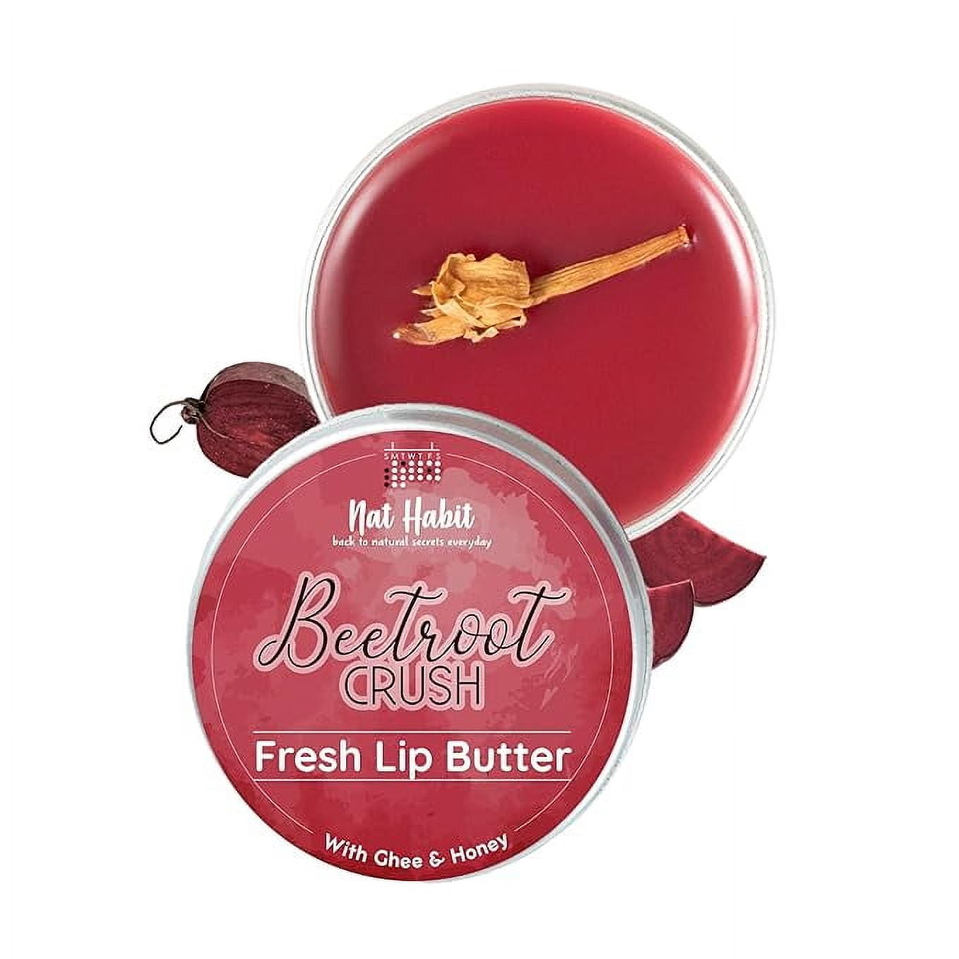 Nat Habit Lip Balm Fresh Beetroot Crush 10gm Lip Butter With Desi Ghee ...