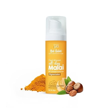 Nat Habit Turmeric Face Malai Cream for Skin Glow 30gm - Walmart.com