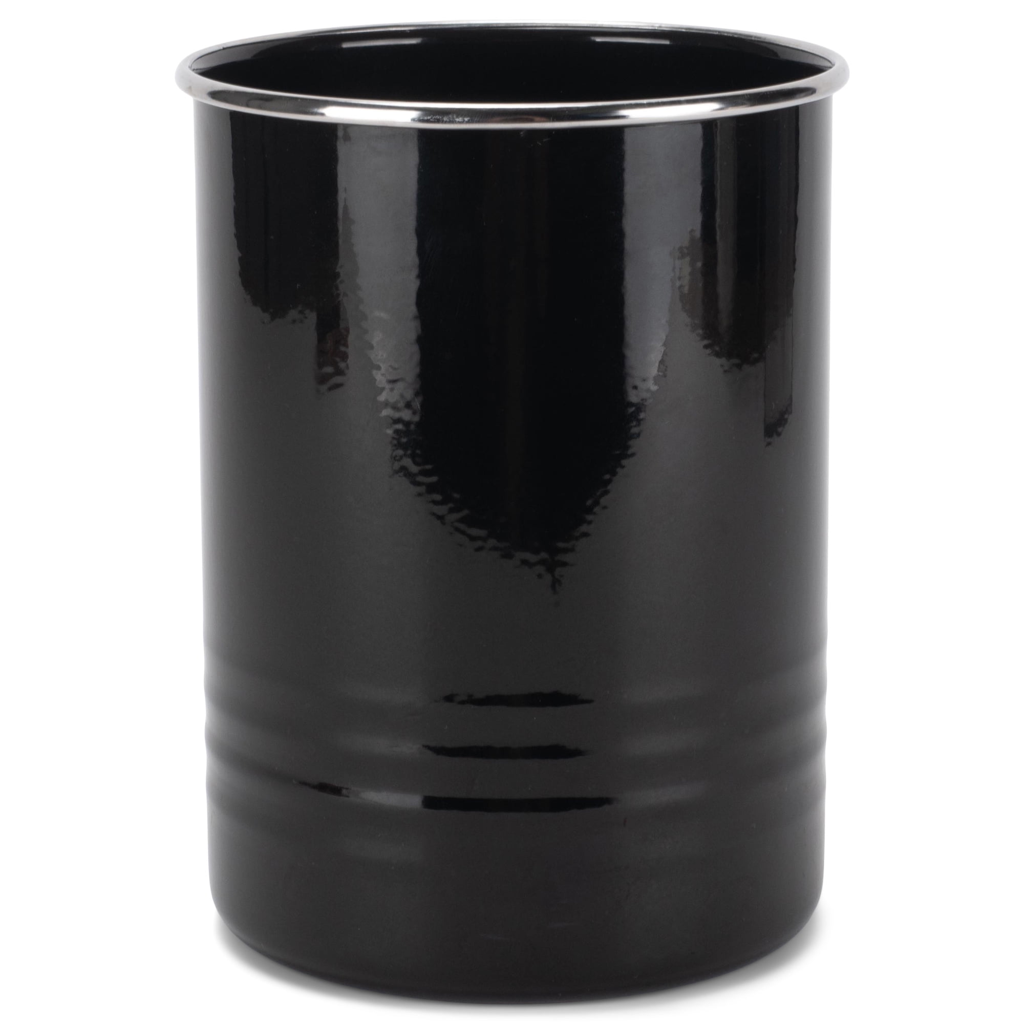 Nat & Jules Black 6.75 x 5 Iron Metal Kitchen Utensil Crock Container ...