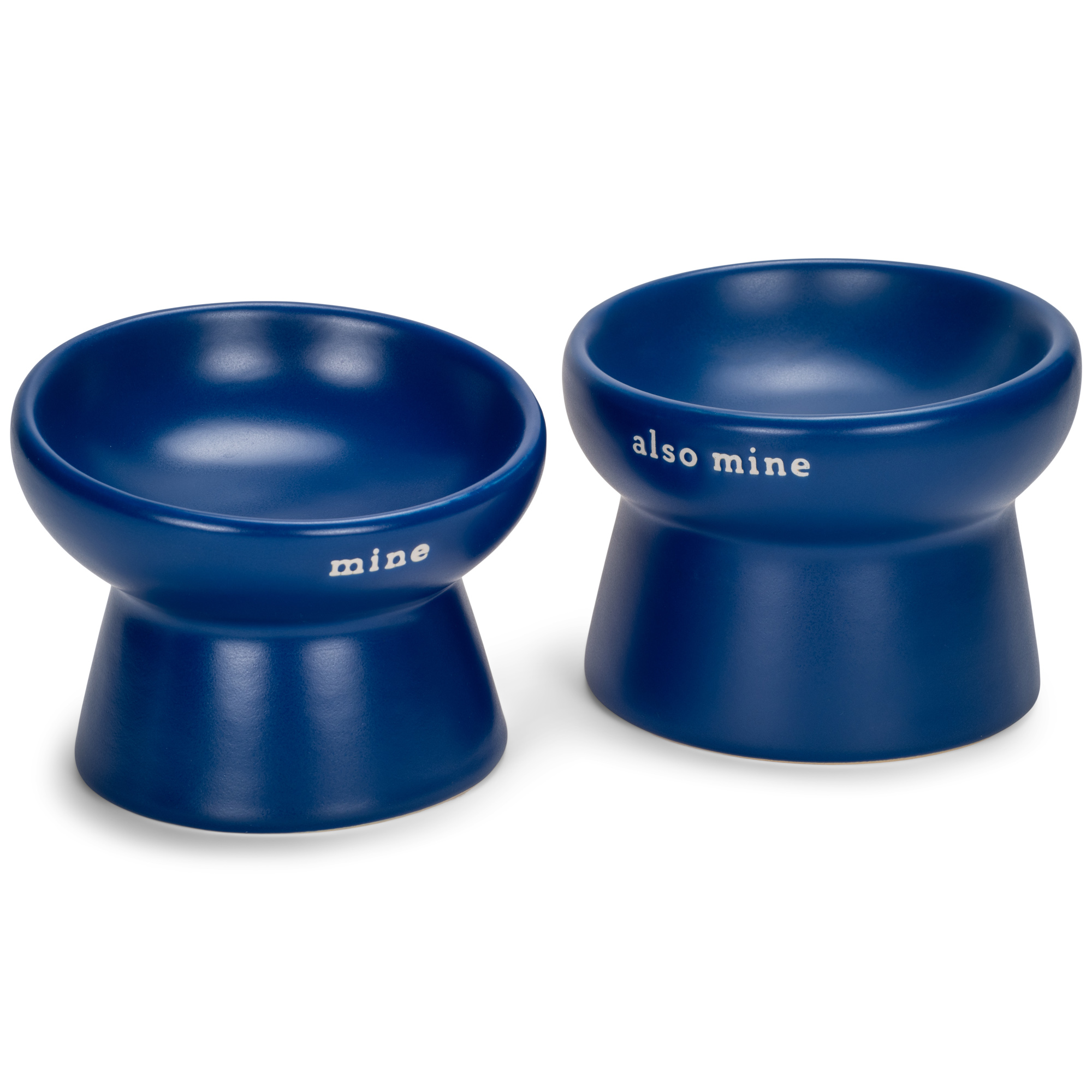 Nat & Jules Mine Also Mine Navy 6 inch Stoneware Raised Pet Food and ...