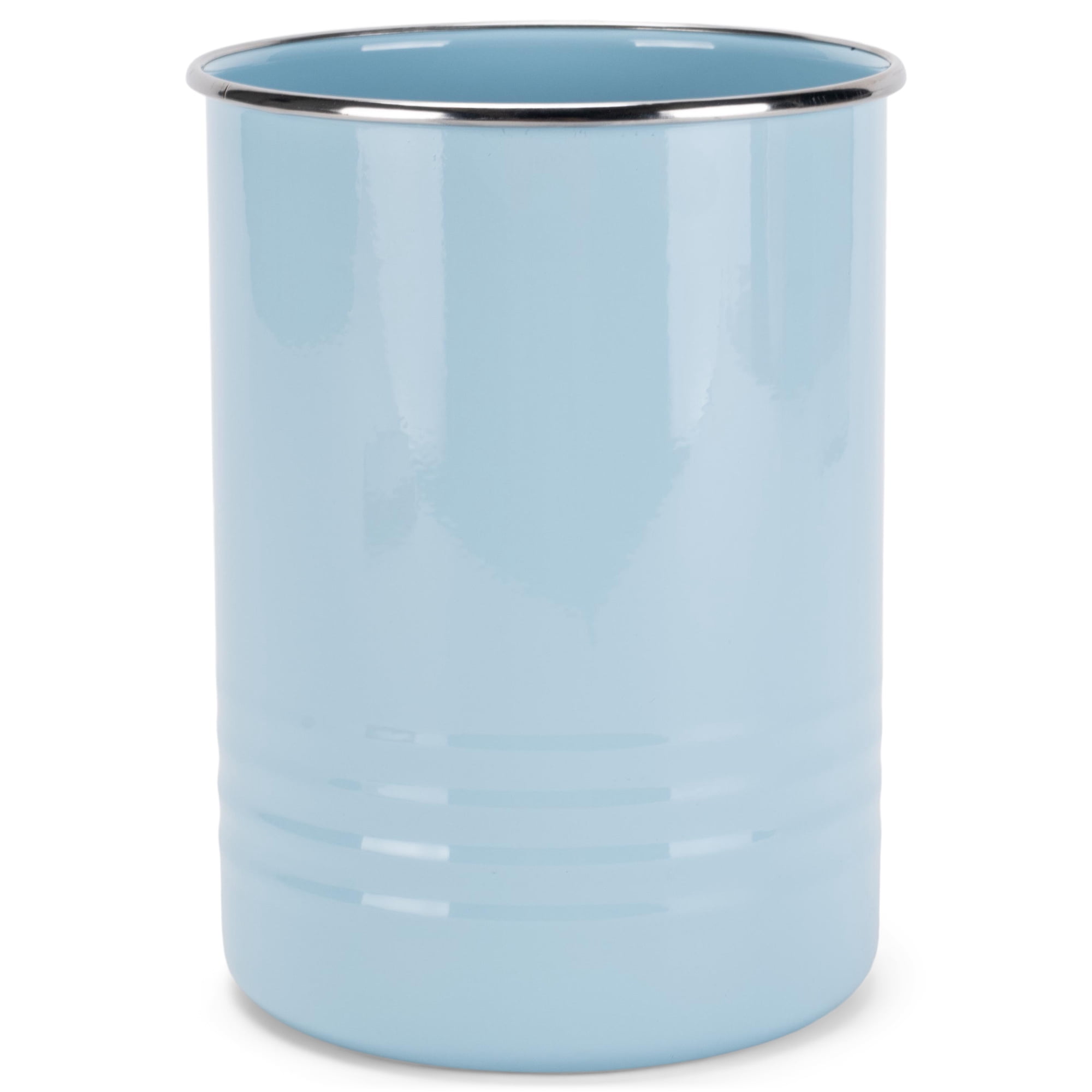 Nat & Jules Pale Blue 6.75 x 5 Iron Metal Kitchen Utensil Crock ...