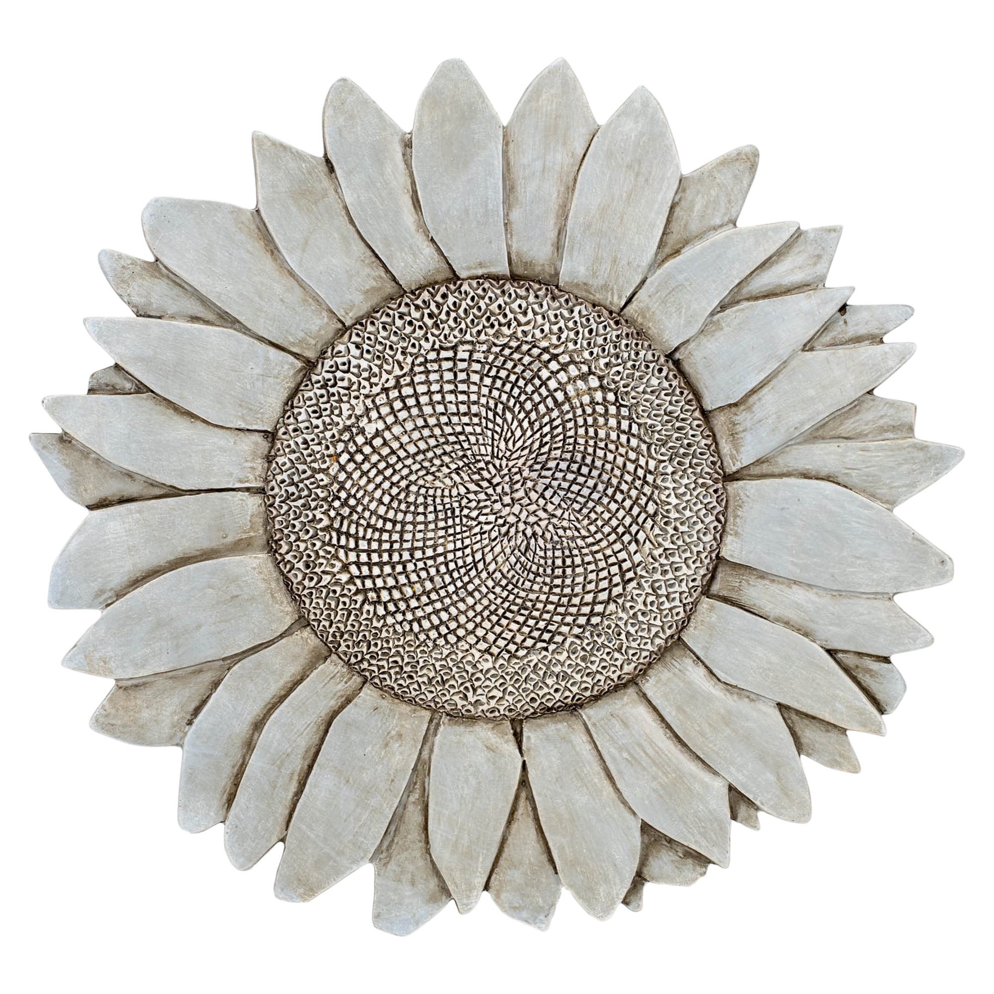 Nat & Jules Sunflower Stone Grey 12 inch Resin Stone Decorative ...