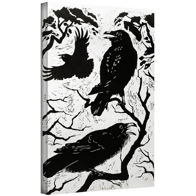 Nat Morley "Ravens" Gallery-Wrapped Canvas Art - Walmart.com