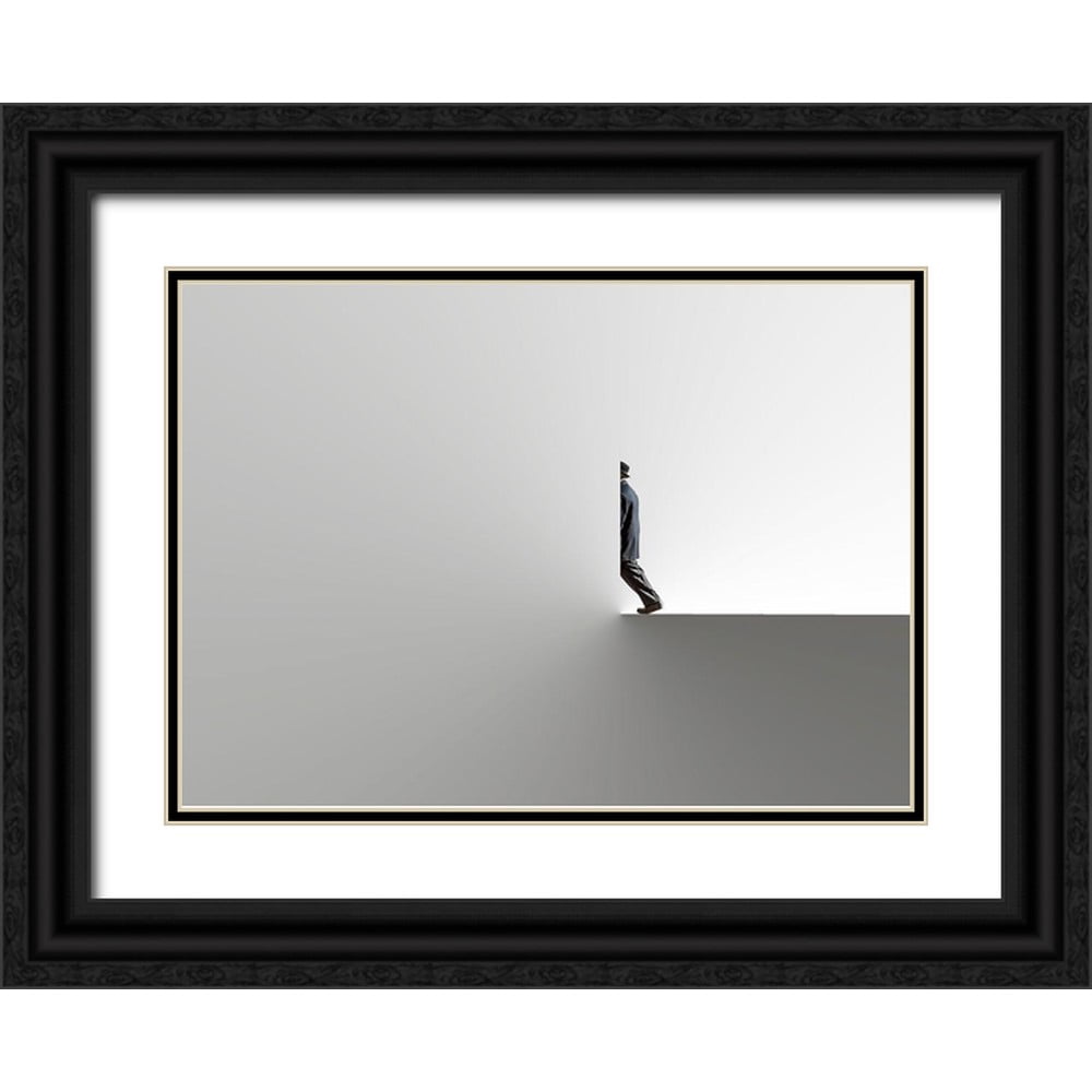 Natalia 18x14 Black Ornate Wood Framed with Double Matting Museum Art ...