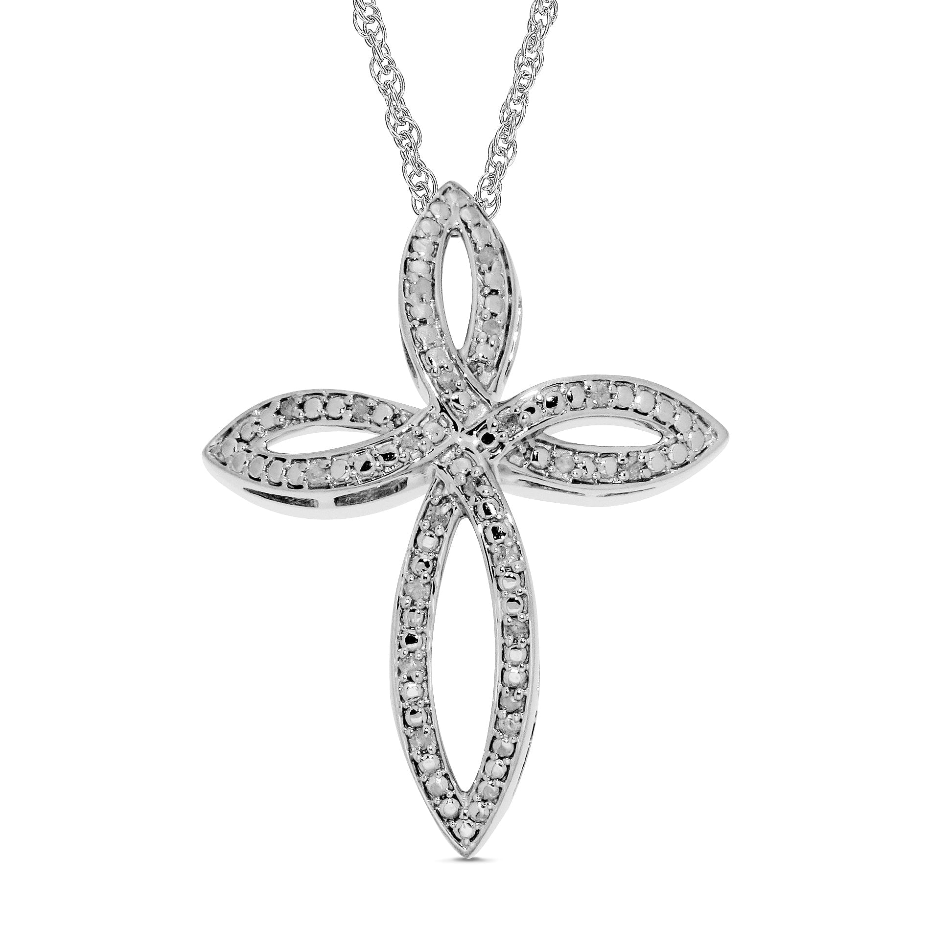 Natalia Drake 1/10 Cttw Diamond Open Cross Necklace for Women in ...