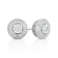Natalia Drake 1/10 Cttw Diamond Vintage Round Stud Earrings in Rhodium ...