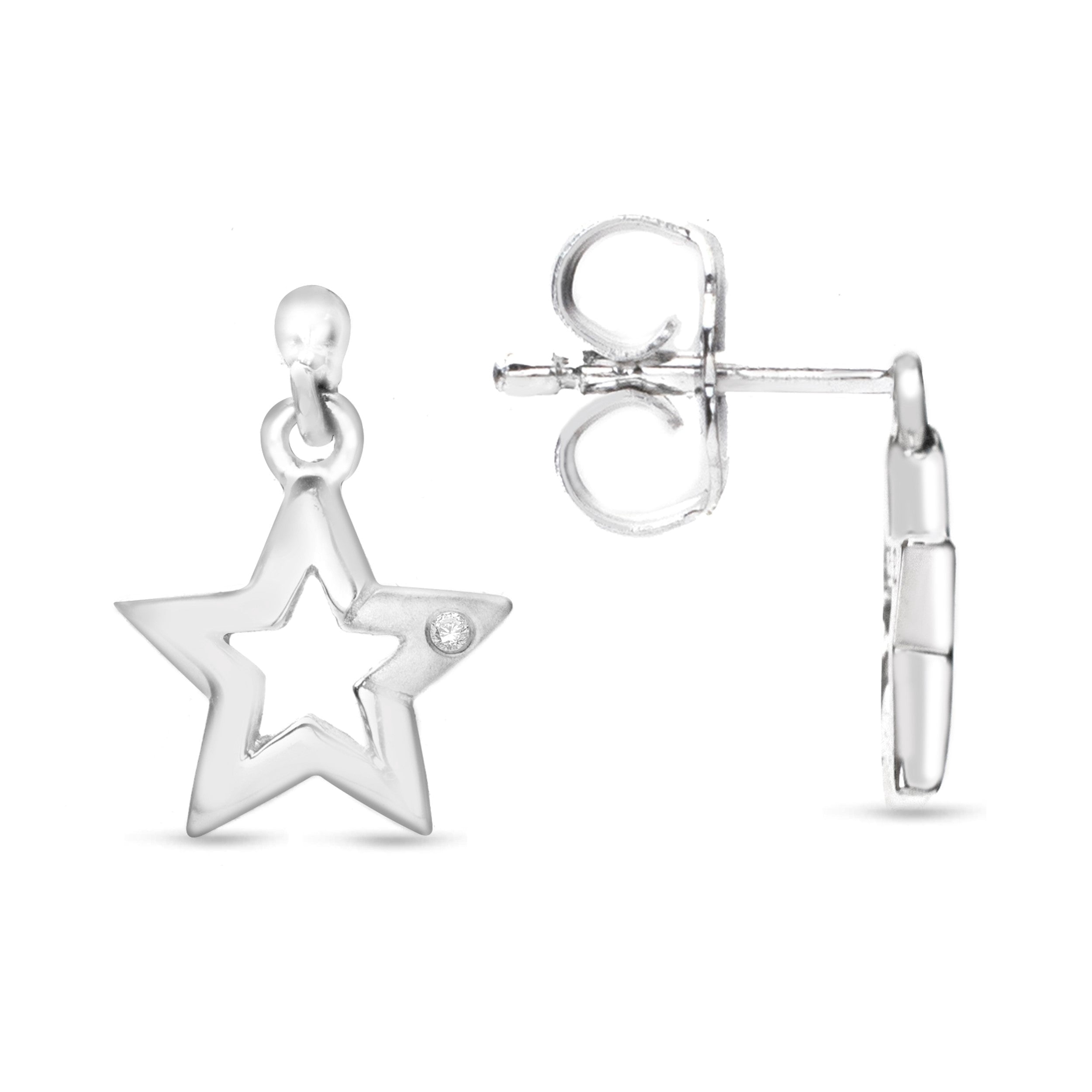 Natalia Drake Diamond Accent Star Earrings in Sterling Silver - Walmart.com
