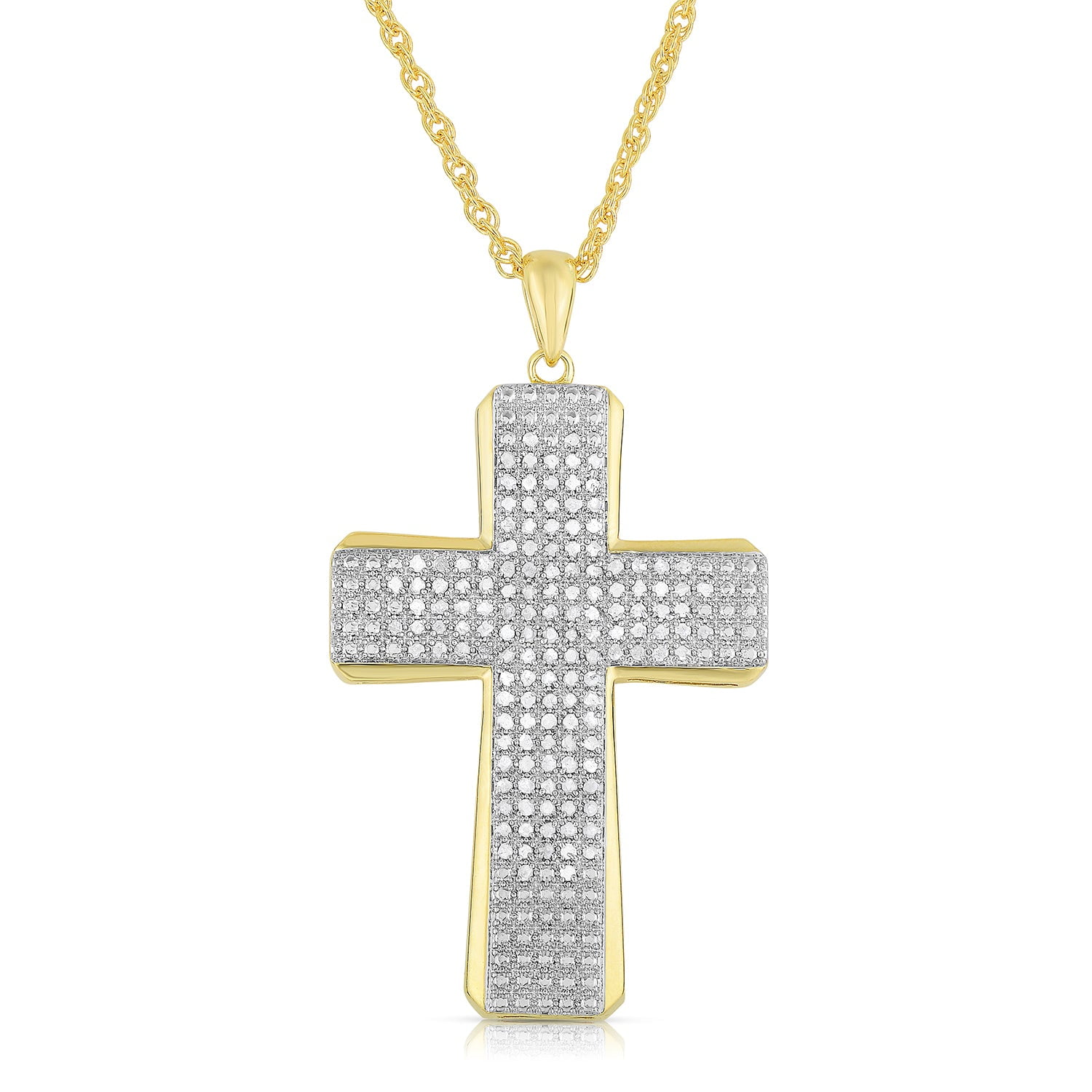 Natalia Drake Extra Large 2 Cttw Diamond Cross Necklace for Women on ...