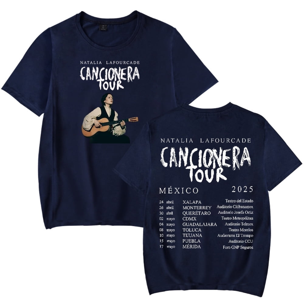 Natalia Lafourcade Cancionera Tour 2025 Merch Cotton Retro Casual Short ...