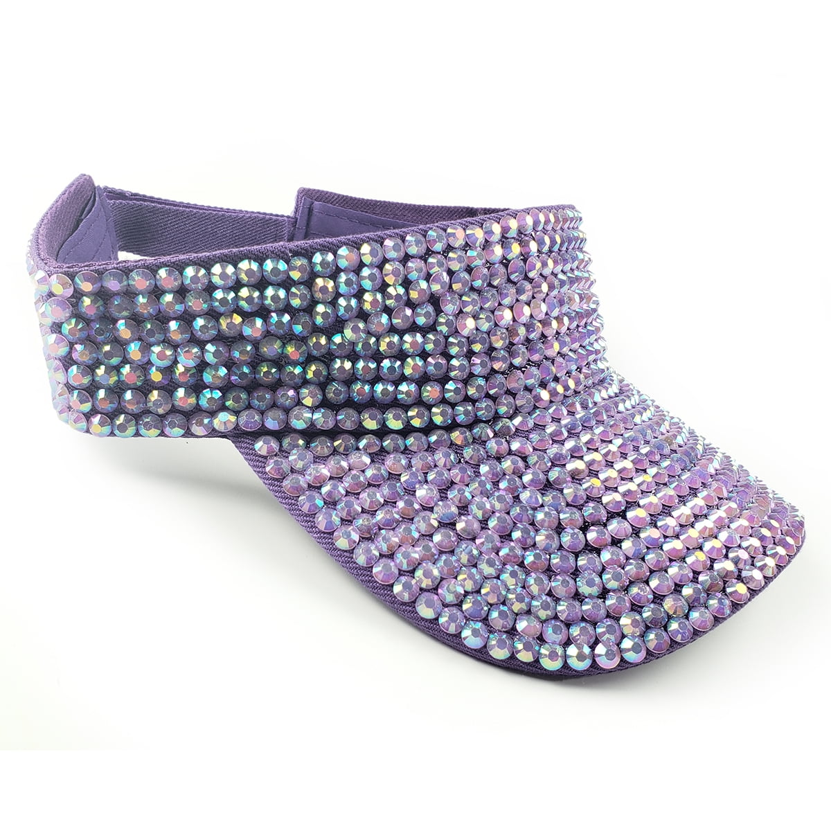 Natalie Mills Victoria Rhinestone Visor in Purple AB - Walmart.com
